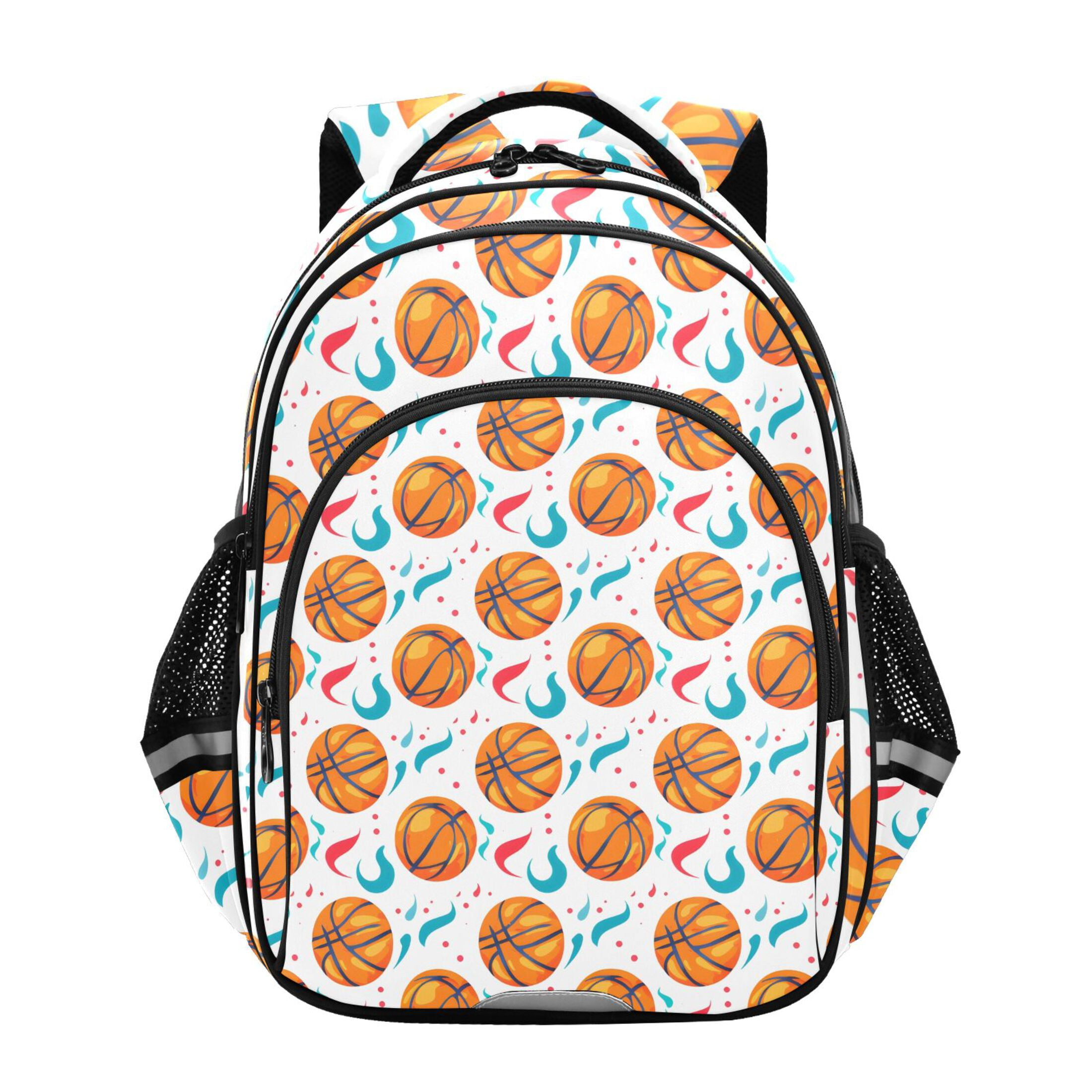ALAZA Basketballs with Swirls School Backpack Elementary Bag Bookbag ...
