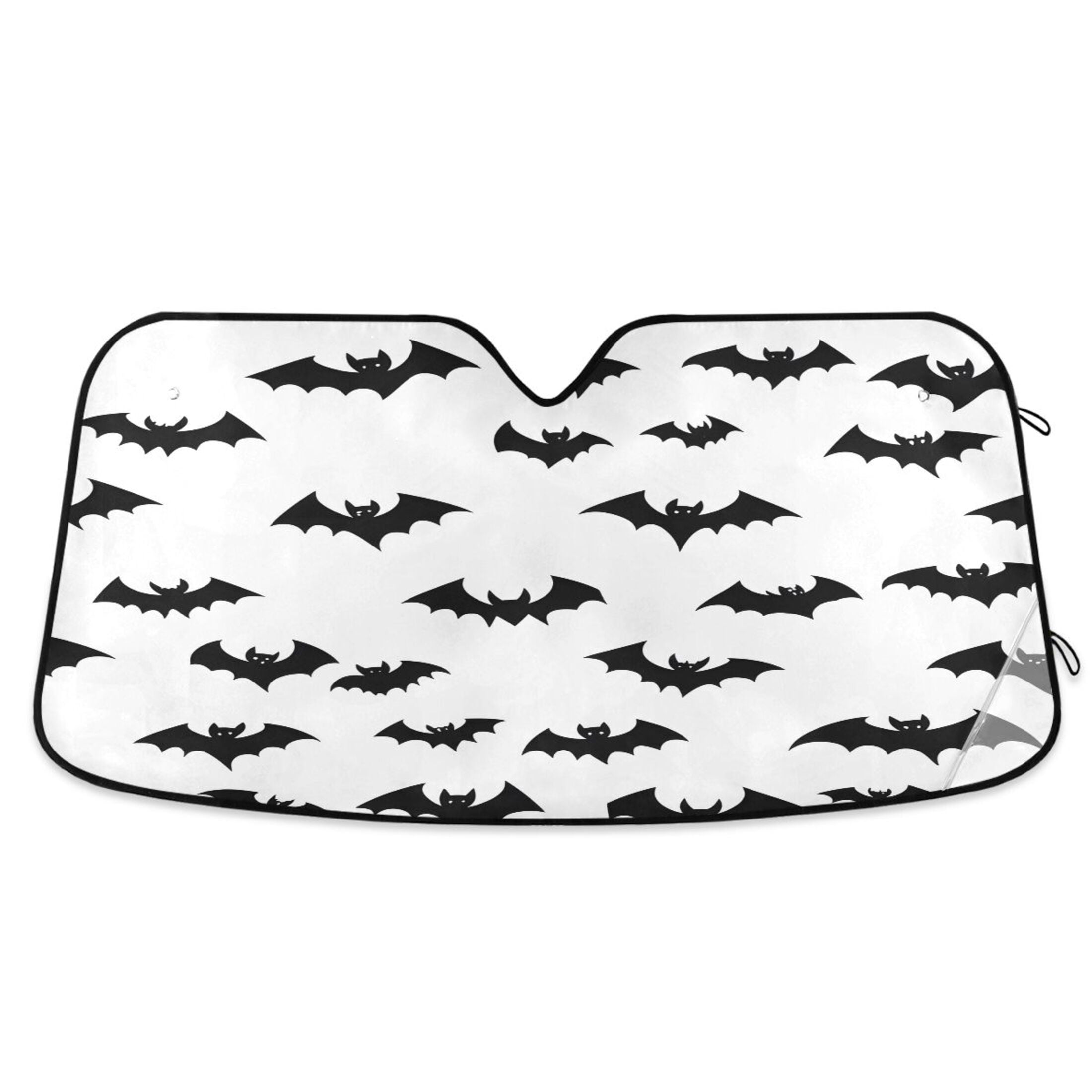 ALAZA Bat Silhouettes Windshield Sun Shade Car Foldable Sun Visor Block ...