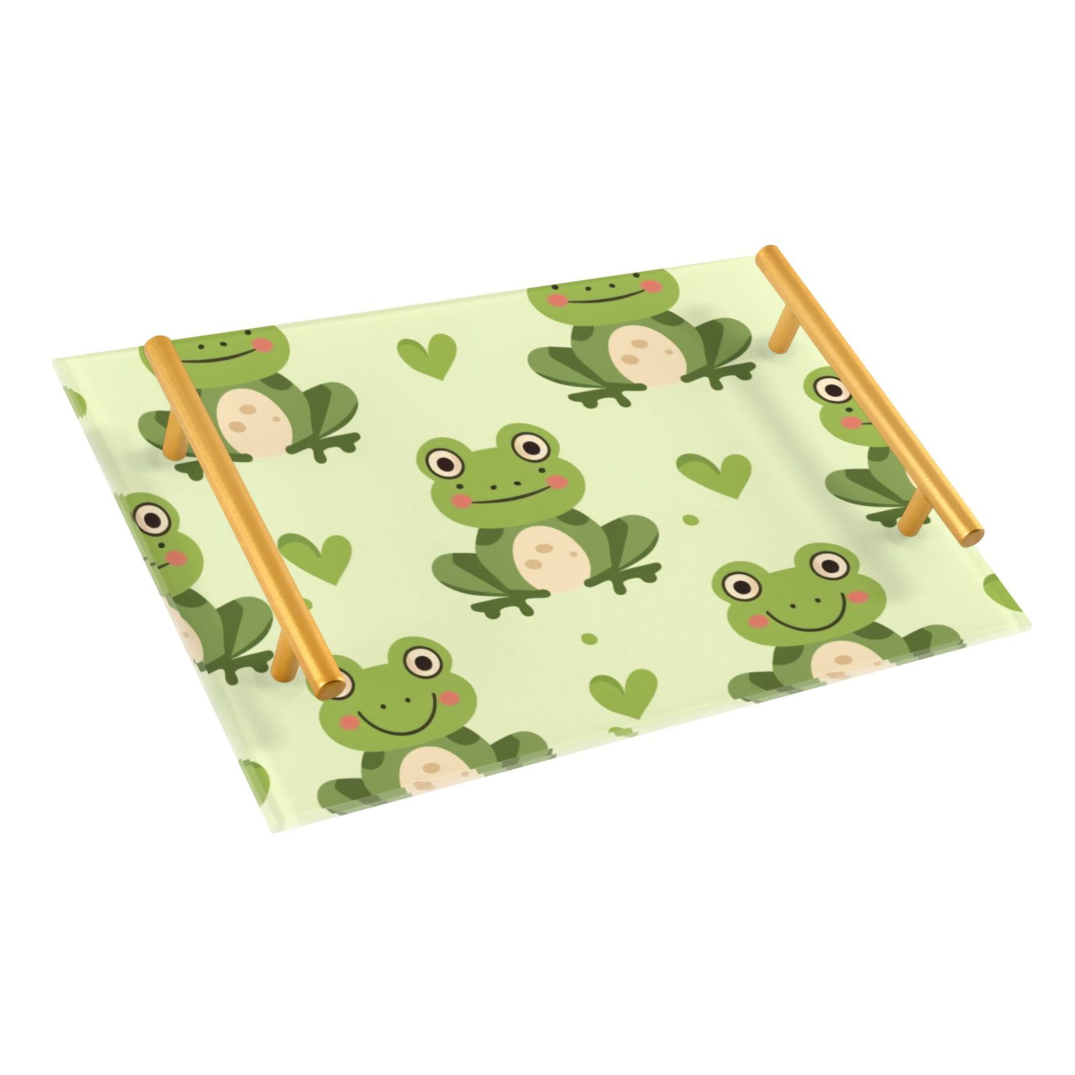 ALAZA Bathroom Tray Cartoon Cute Frog Vanity Countertop Trays Acrylic ...