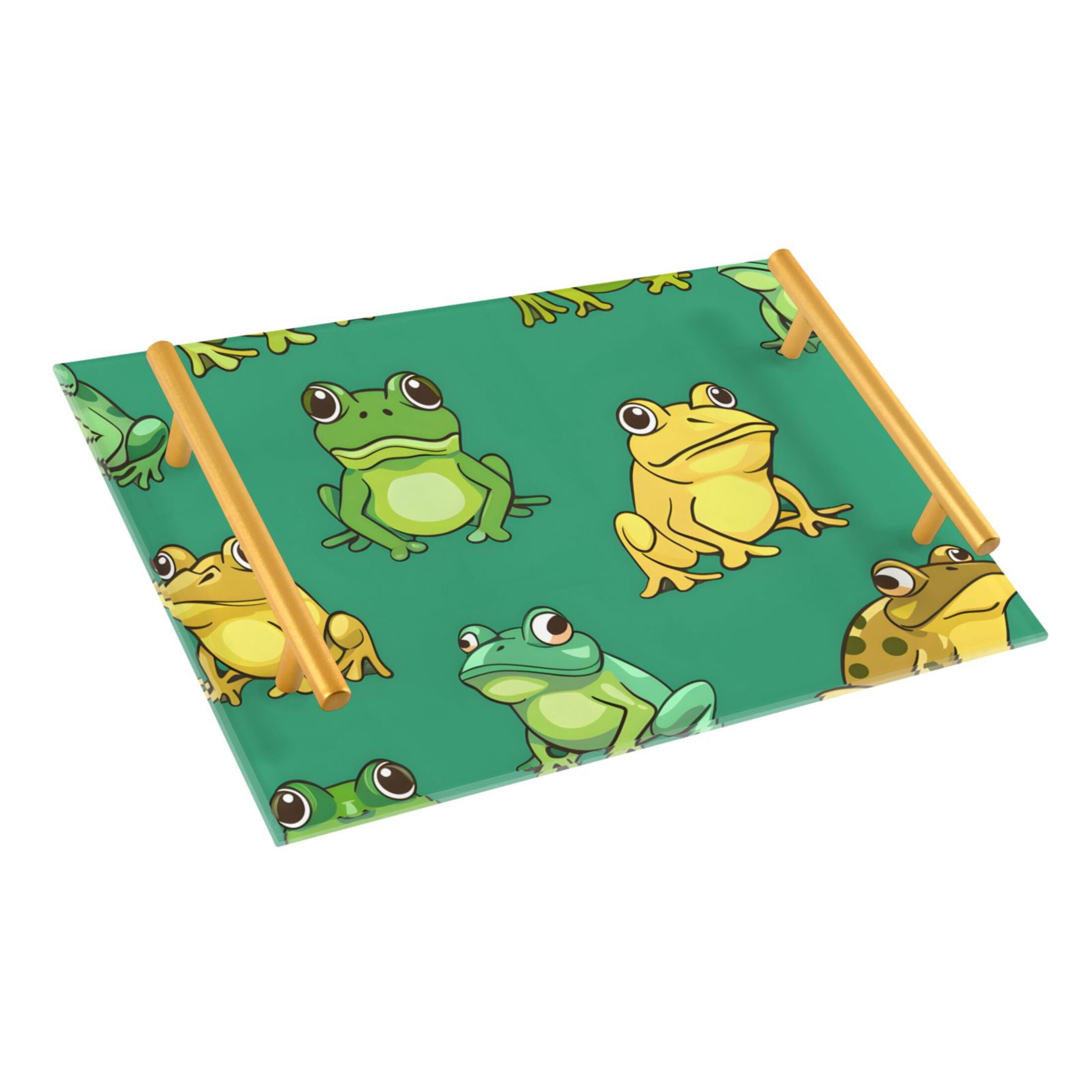 ALAZA Bathroom Tray Cartoon Frog Vanity Countertop Trays Acrylic Sink ...