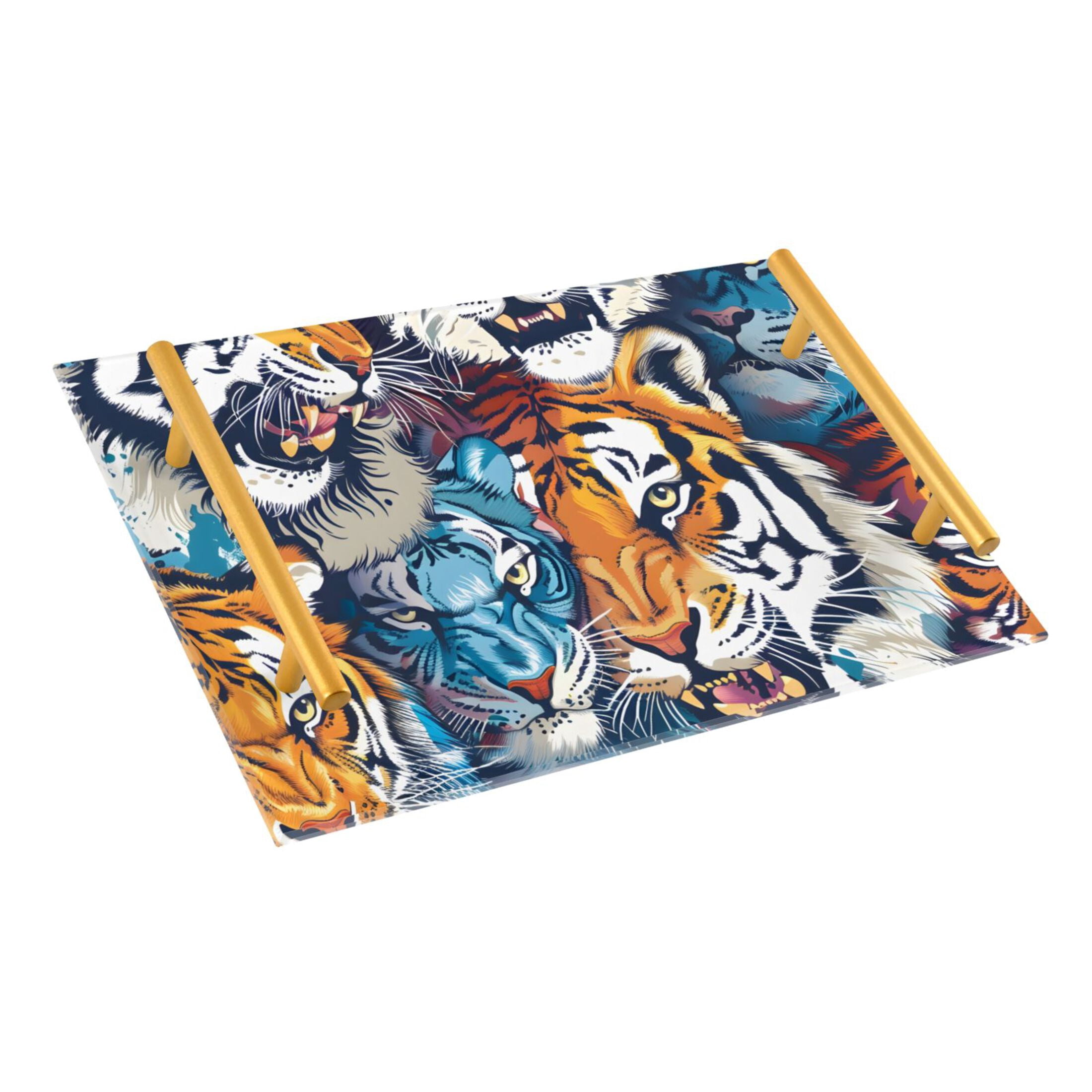 ALAZA Bathroom Tray Cool Tigers Vanity Countertop Trays Acrylic Sink ...