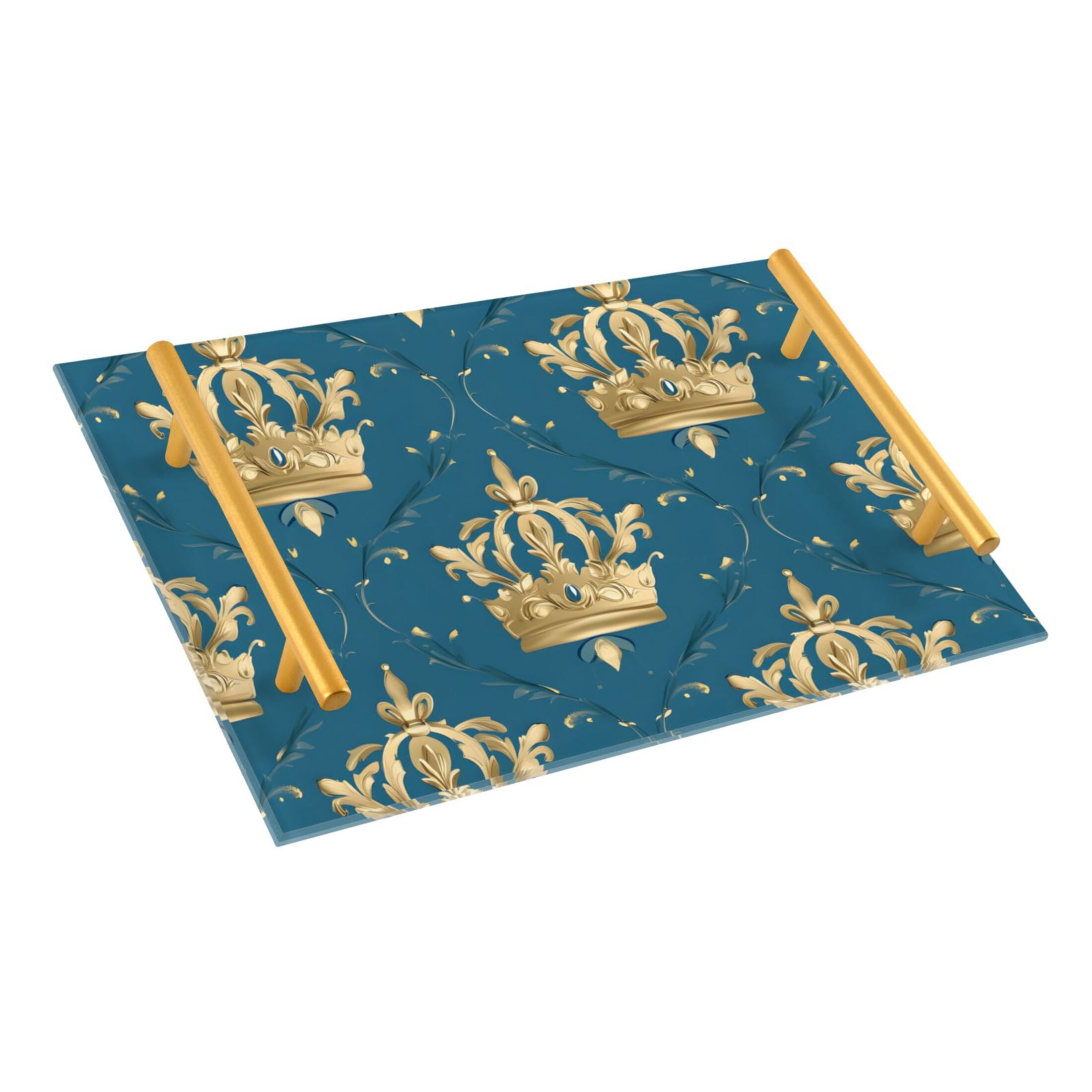 ALAZA Bathroom Tray Crown on Bohemia Vanity Countertop Trays Acrylic ...