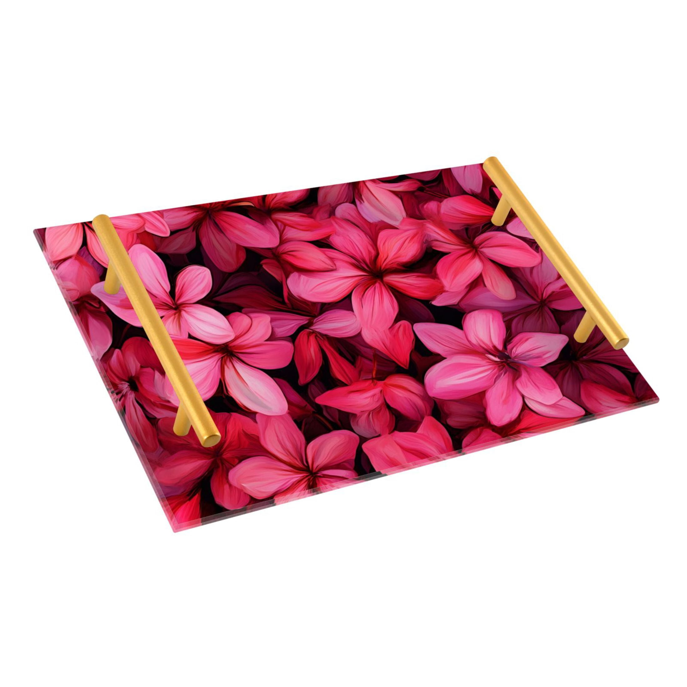 ALAZA Bathroom Tray Elegant Tropical Floral-a5 Vanity Countertop Trays ...