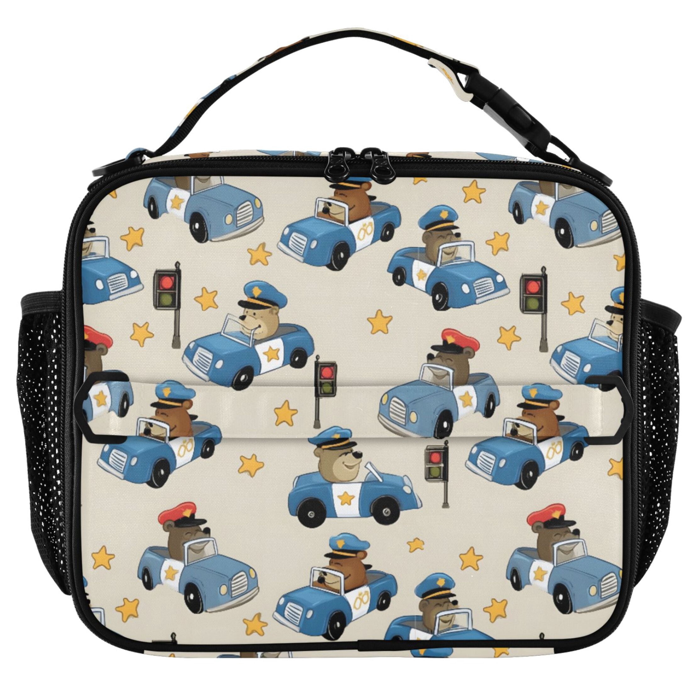 ALAZA Bear Driving Car Insulated Lunch Box Lunch Bag Cooler Tote with ...