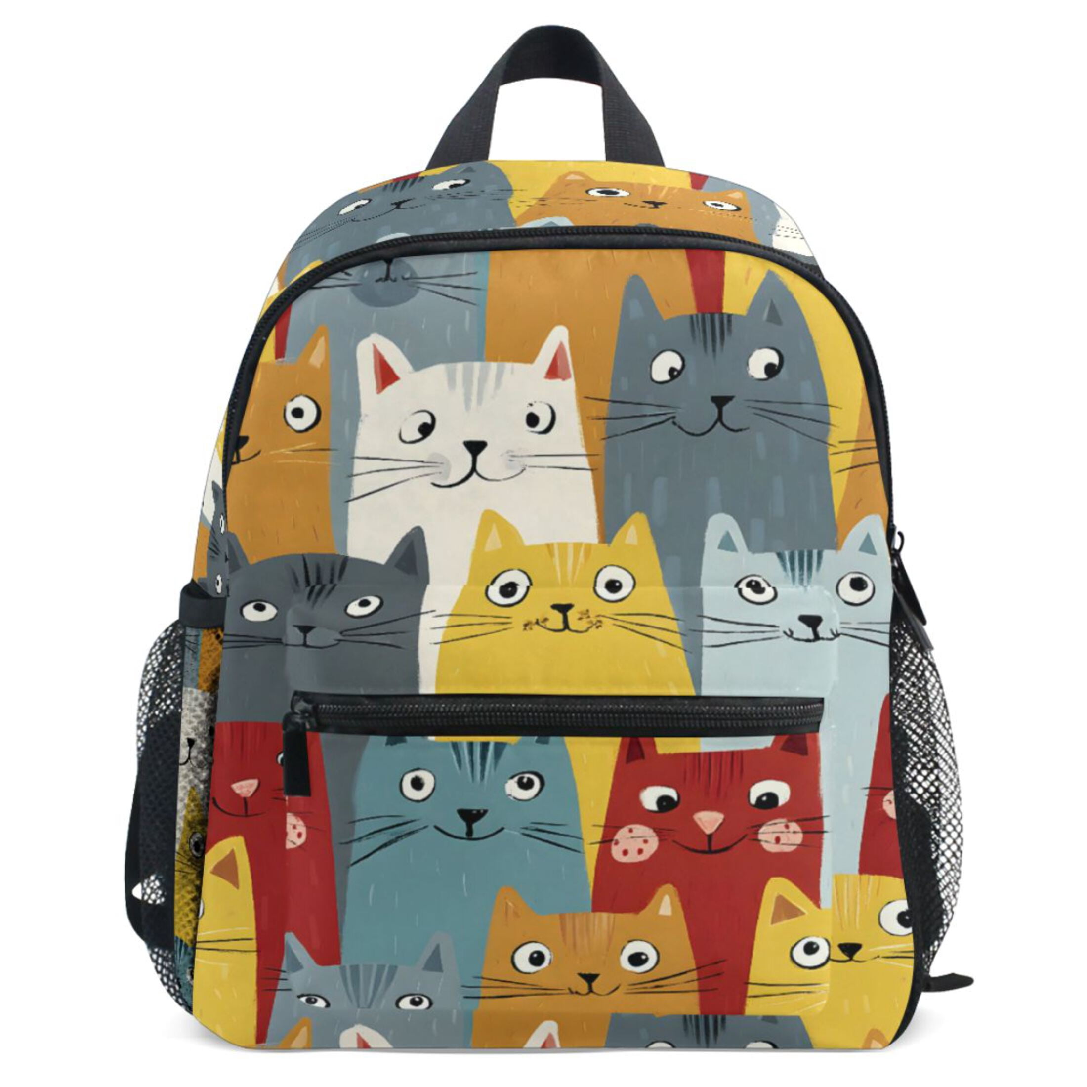 ALAZA Beautiful Doodle Cats Pattern School Backpack Student Bookbag ...