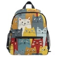 ALAZA Beautiful Doodle Cats Pattern School Backpack Student Bookbag ...
