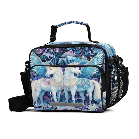 ALAZA Beautiful Unicorns Lunch Box Insulated Cooler Bag Reusable Tote ...