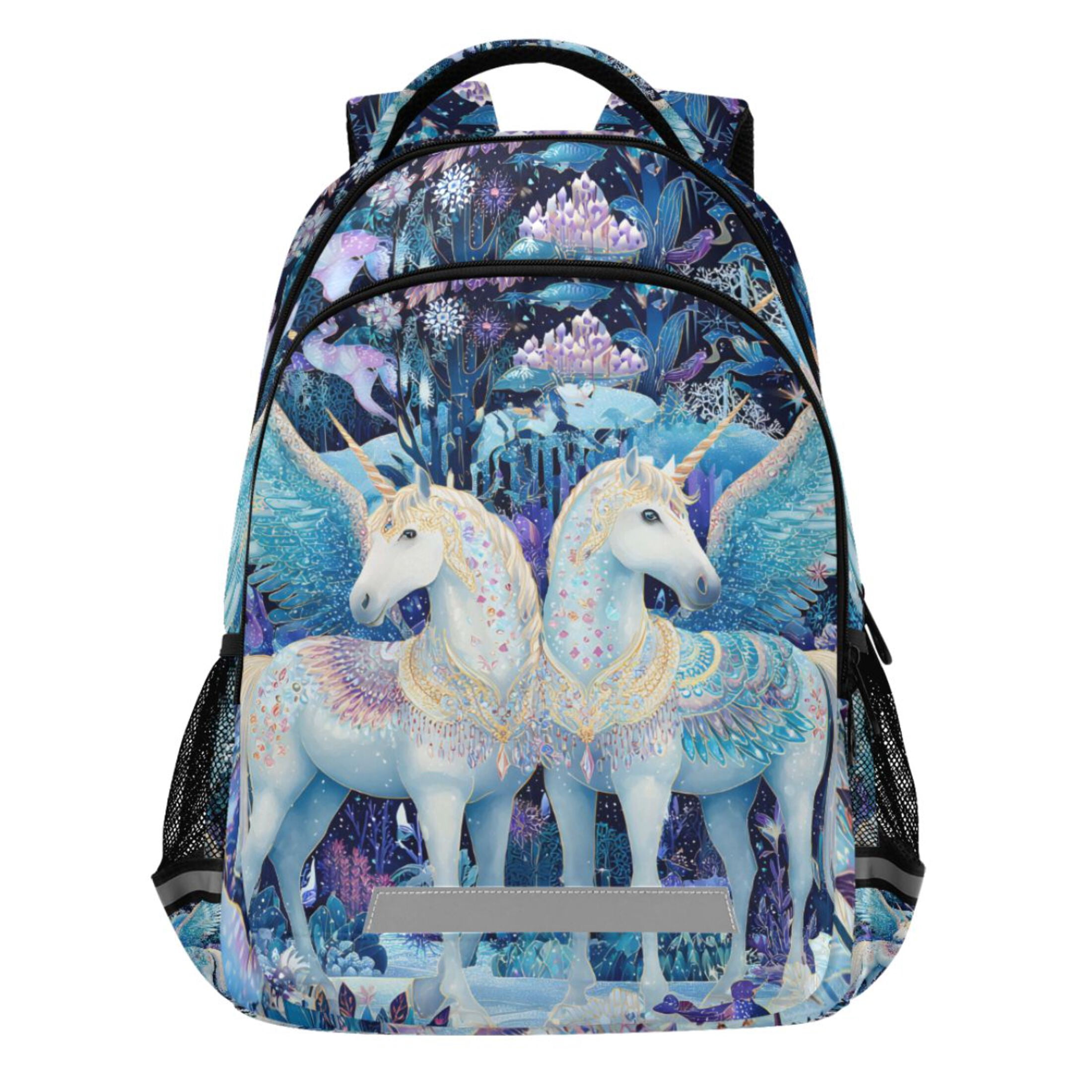 ALAZA Beautiful Unicorns Pattern Backpack Elementary School Bags ...
