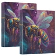 ALAZA Bee on Marble Hardcover 3 Ring Binder 1.5" D-Rings with Interior ...