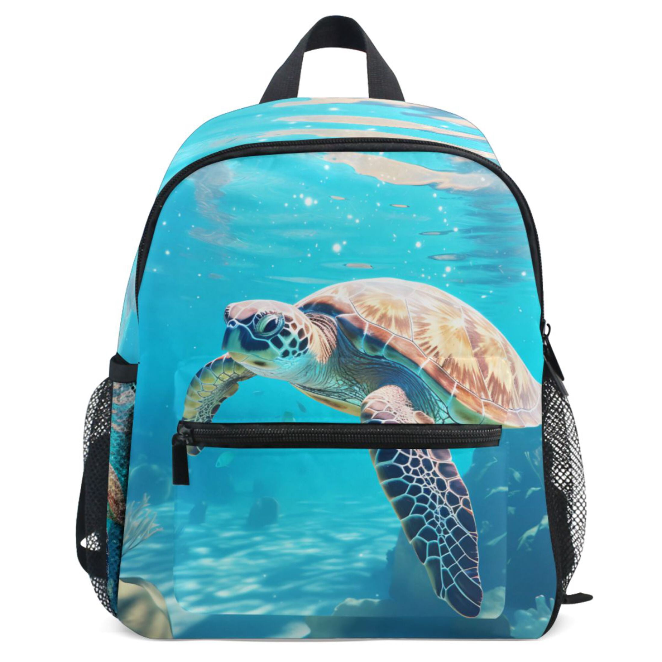 ALAZA Big Sea Turtle in Sea Pattern School Backpack Student Bookbag ...