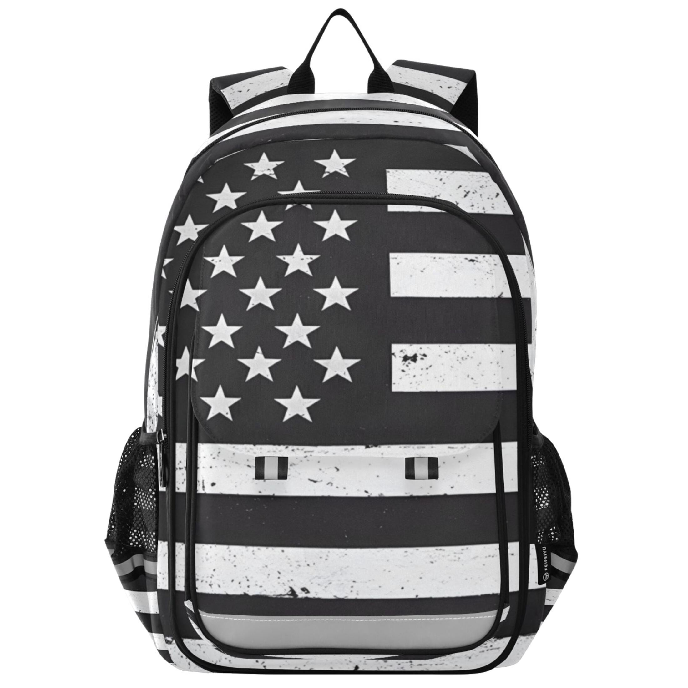ALAZA Black White Flags School Laptop Backpack Travel Bag Casual ...