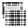 ALAZA Black and White Plaid Pattern Grid Pattern Pencil Pouch 3 Ring ...