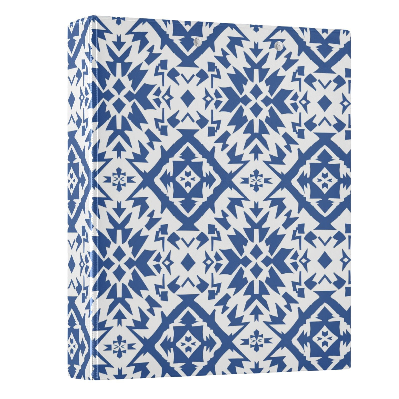 ALAZA Blue Aztec Art Ornament 3 Ring Binder 1.5 Inch Three Ring Office ...