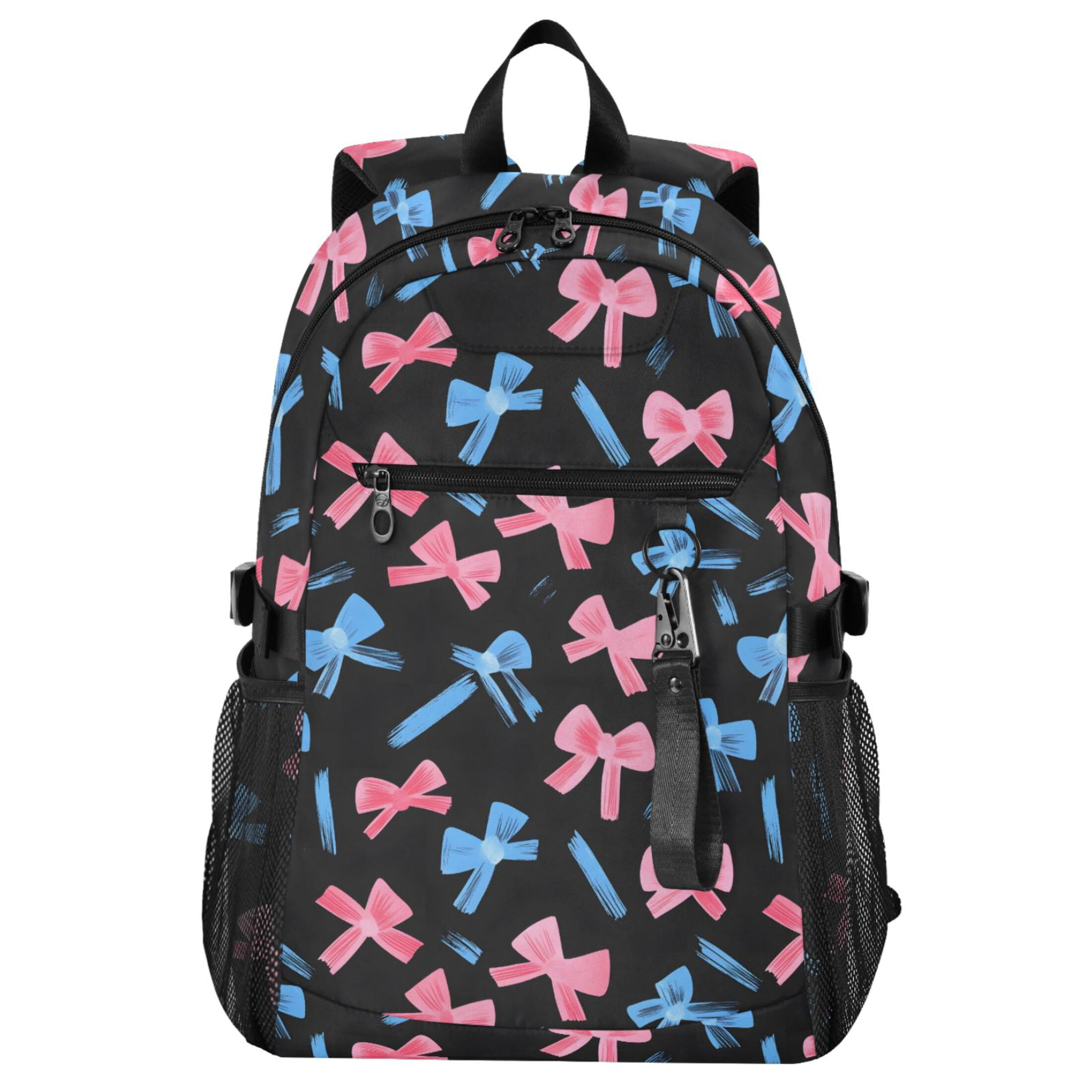 ALAZA Blue Bow Pattern School Backpack Travel Laptop Bag College ...