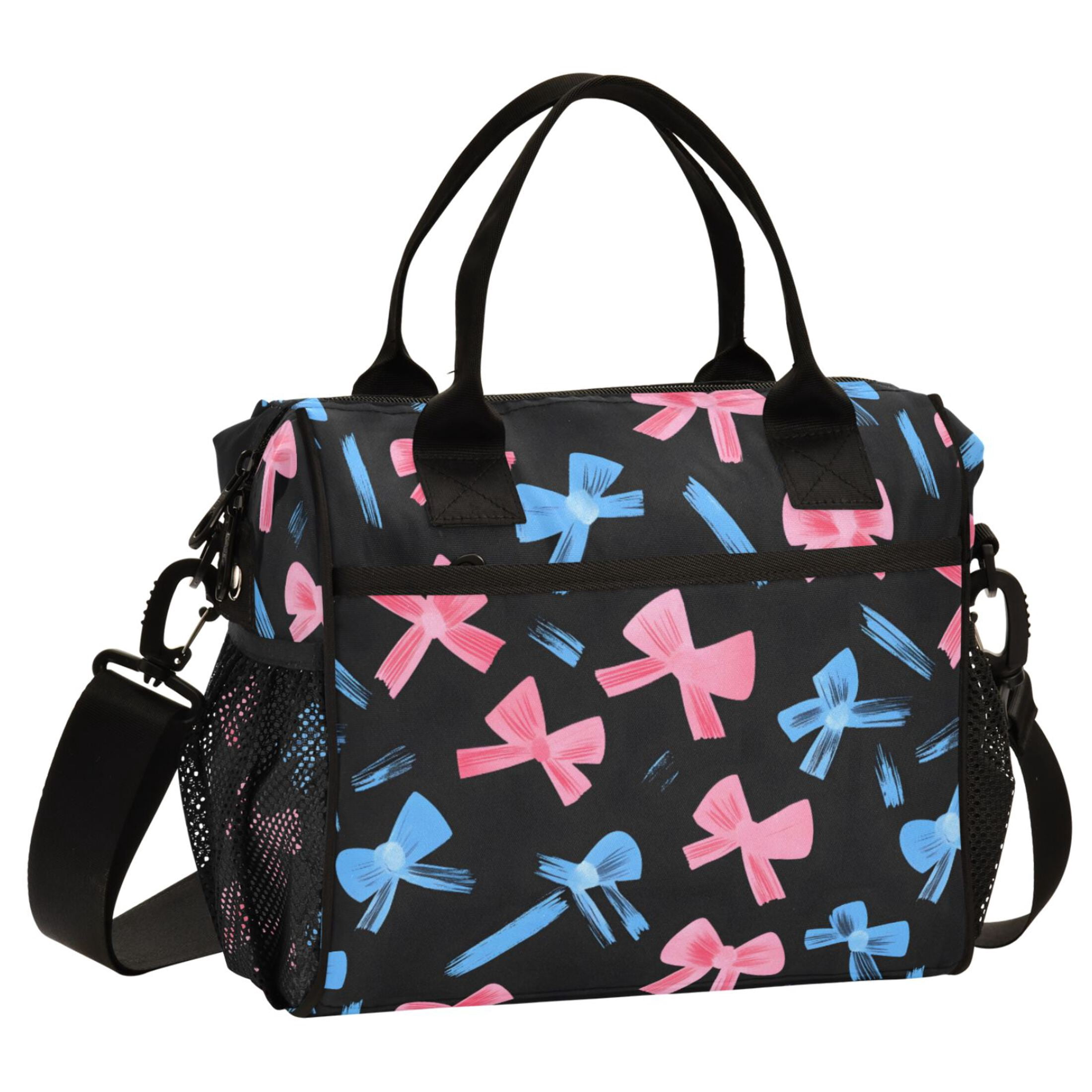 ALAZA Blue Bow Print Cooler Lunch Bag Insulated Reusable Lunch Tote ...