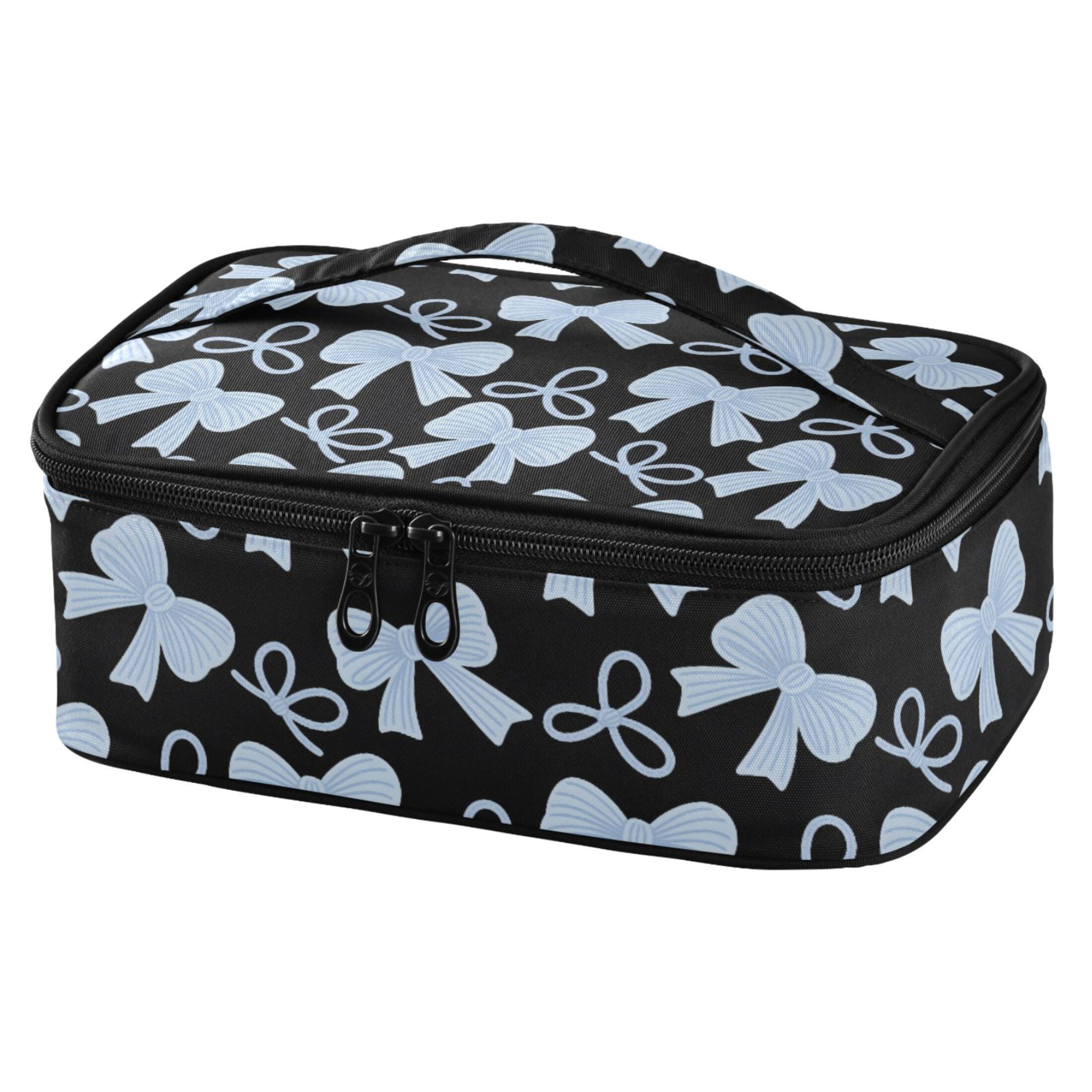 ALAZA Blue Bows Lunch Box Insulated Cooler Tote Bag Reusable School ...