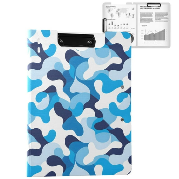 ALAZA Blue Camouflage A4 Foldable Clipboard 360 Degree Folder Binder ...