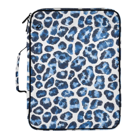ALAZA Blue Leopard Pattern Expanding Accordion File Folder 3 Ring ...