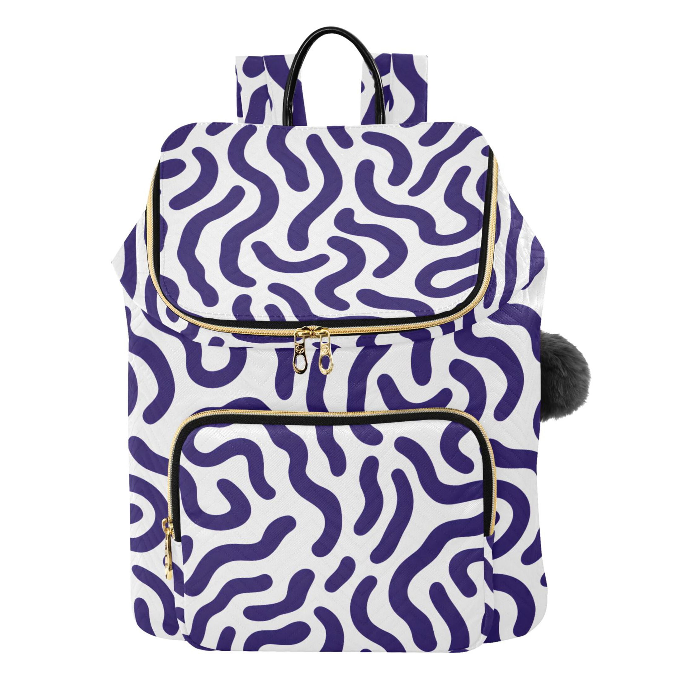 ALAZA Blue Lines Travel Backpack Laptop Bag Large Capacity Daypack ...