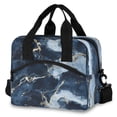 ALAZA Blue Marble Insulated Lunch Box Large Reusable Cooler Bag with ...