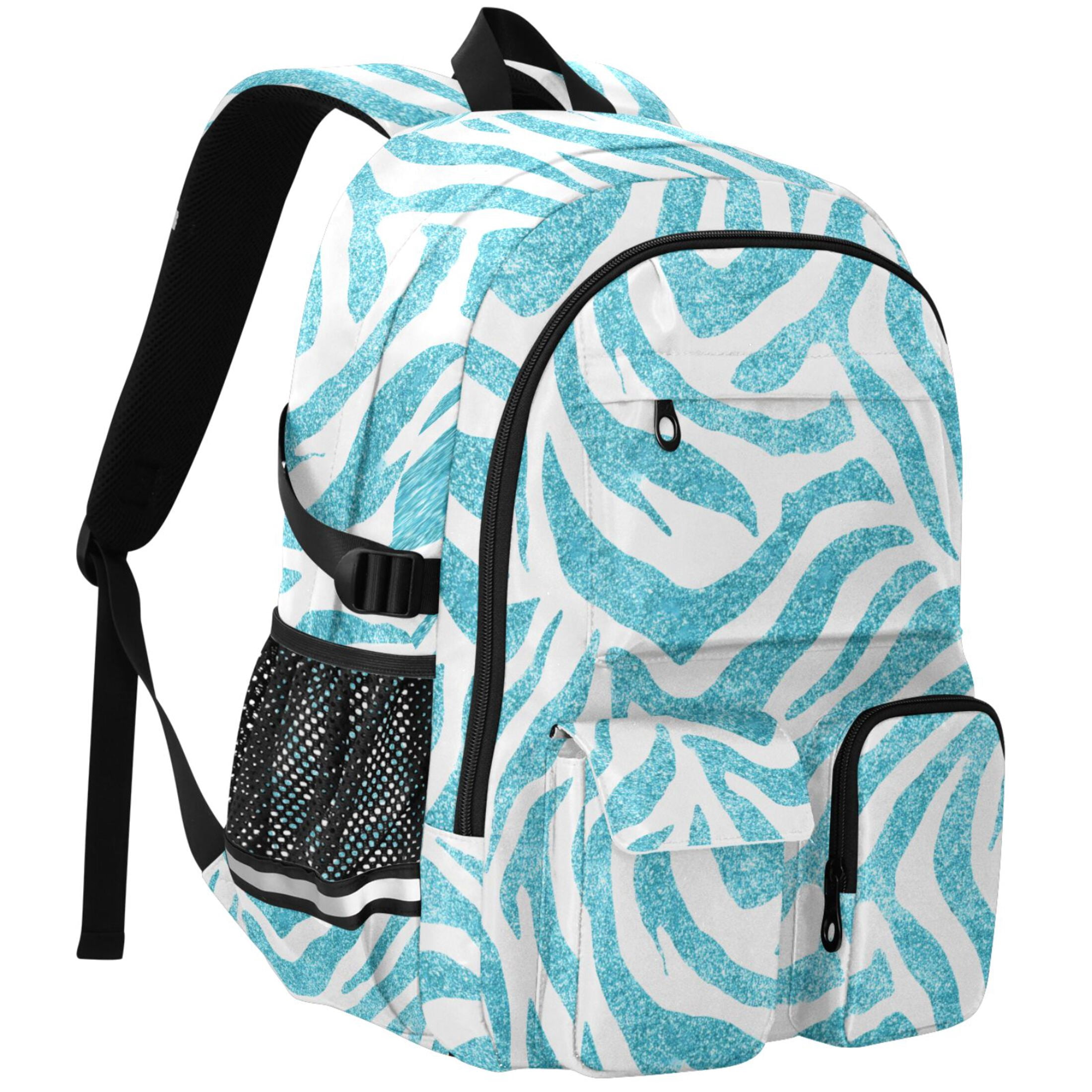 ALAZA Blue Zebras Print Student Backpack School Bookbag Large Laptop ...