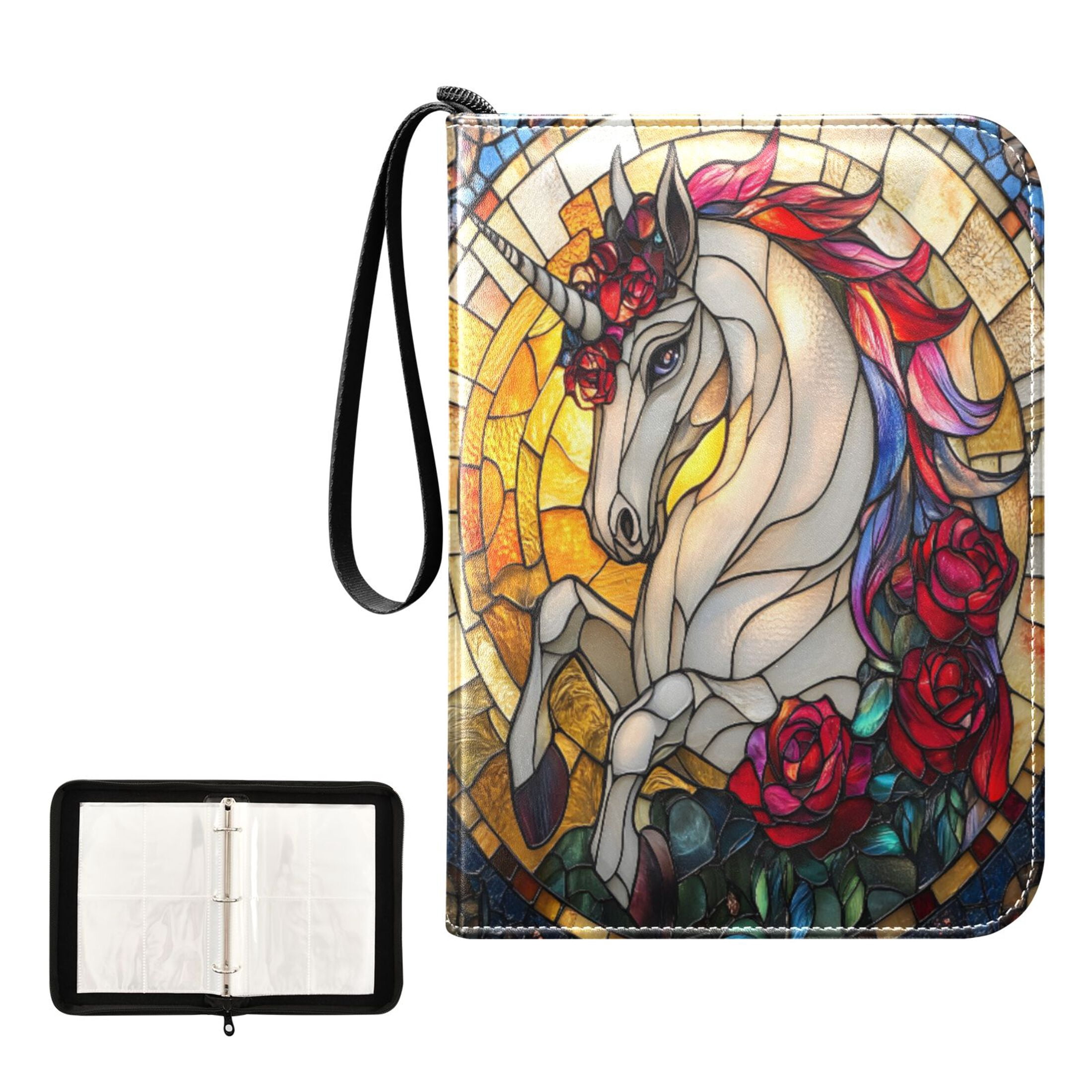 ALAZA Bohemia Unicorn Trading Card Binder 4 Pocket Cards Collection ...