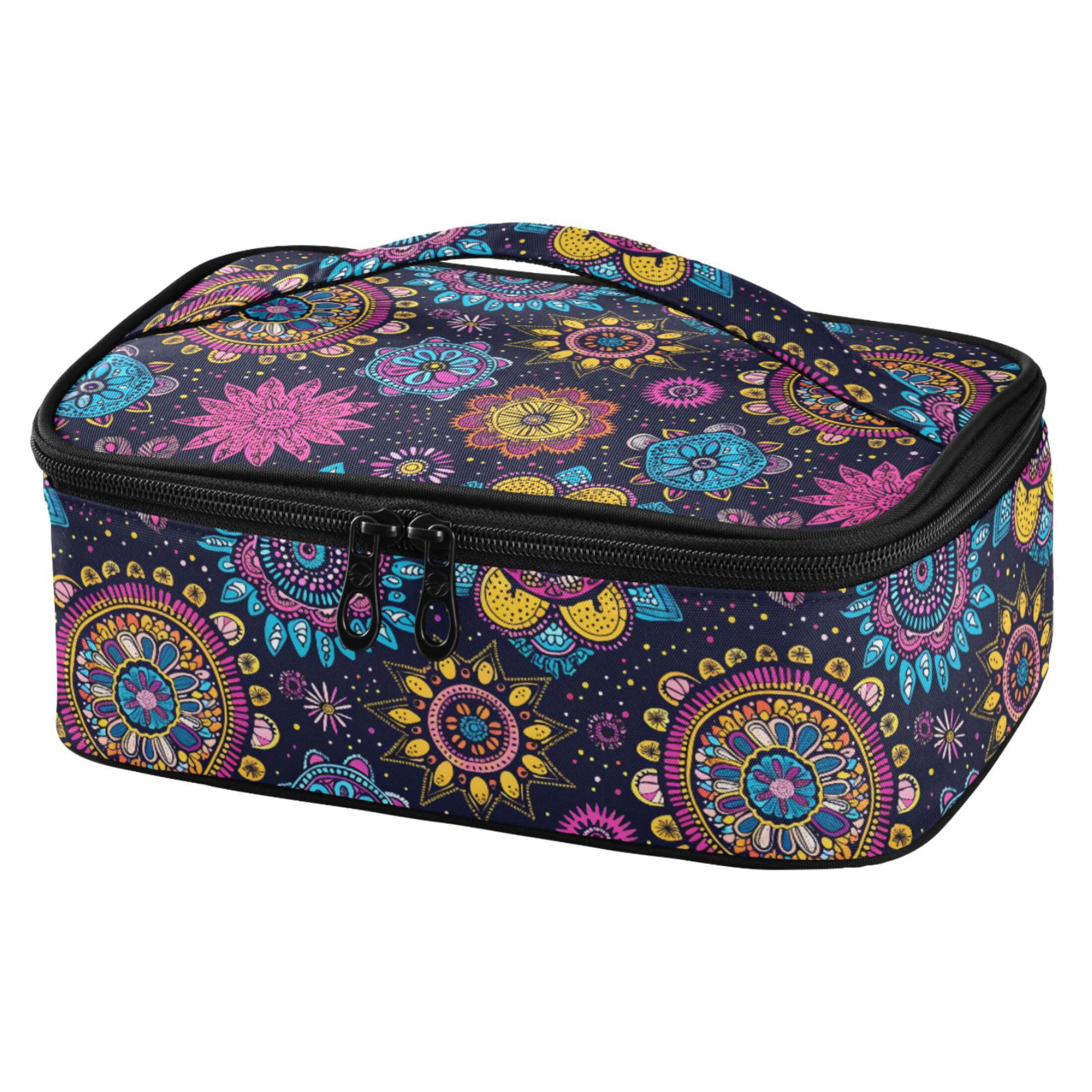 ALAZA Bohemian Mandala Flower Lunch Box Insulated Cooler Tote Bag ...