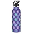 ALAZA Boho Clover Flowers Pattern Stainless Steel Water Bottle Vacuum ...