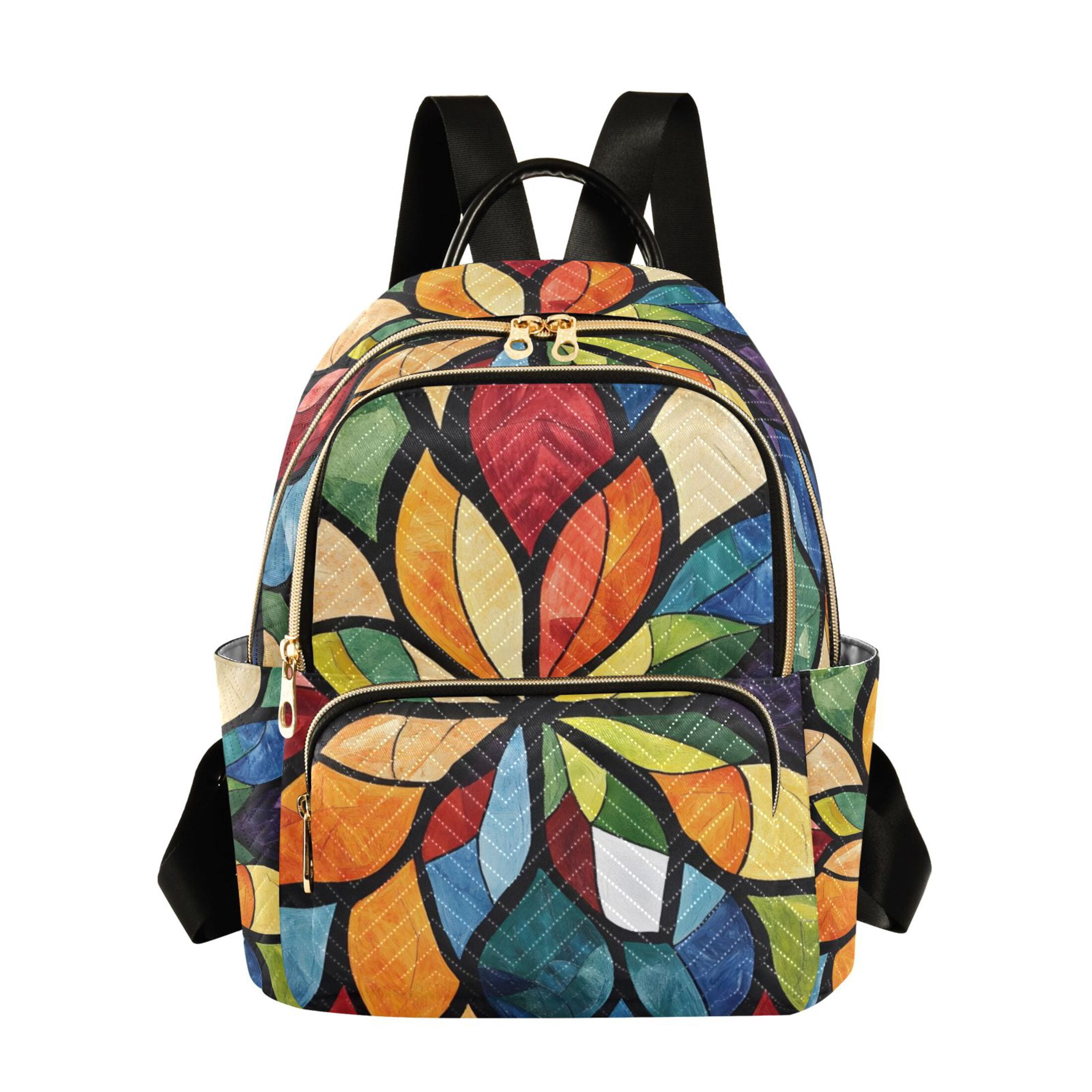 ALAZA Boho Flower Style Womens Travel Laptop Backpack Large Daypack ...