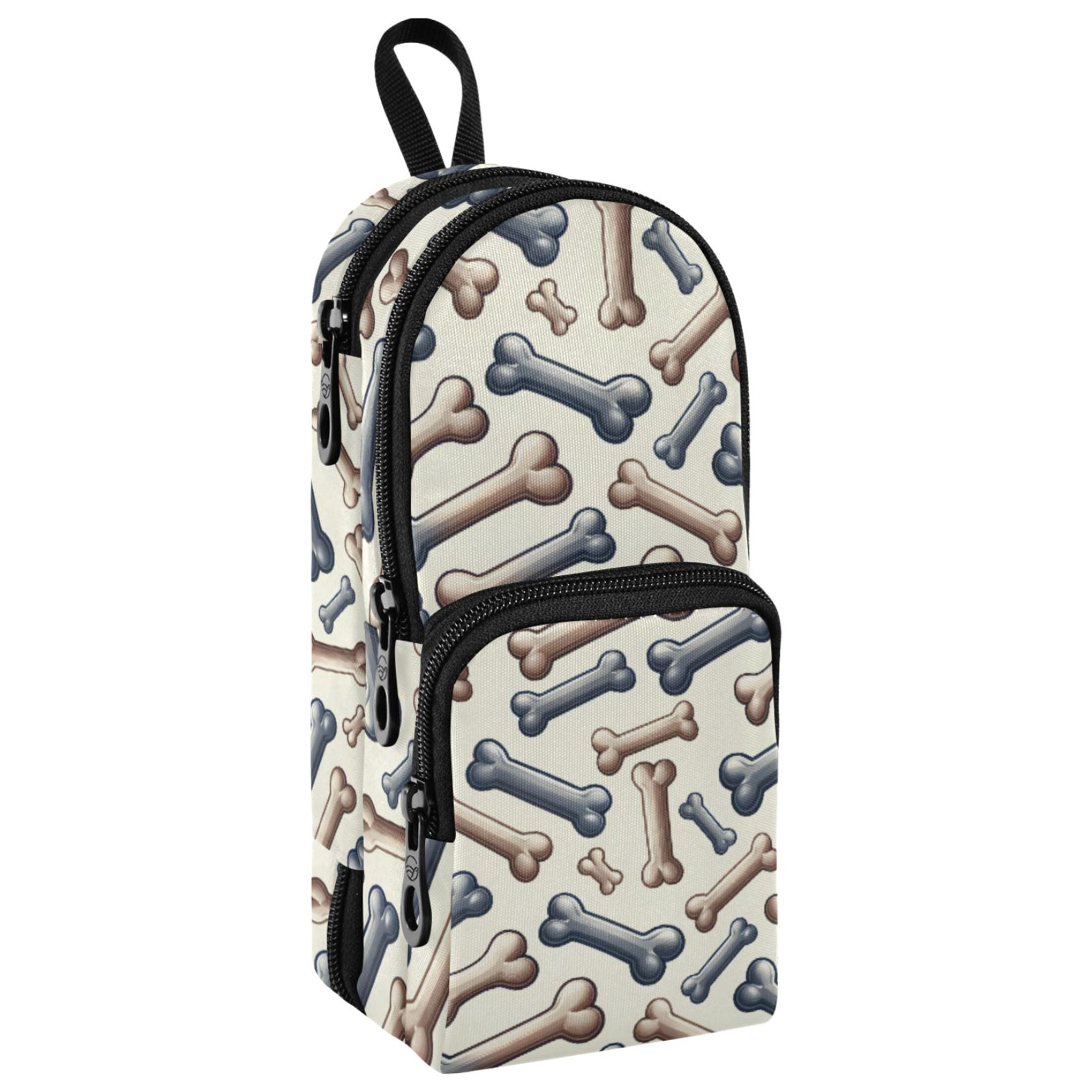 ALAZA Bones Dog Pattern Pencil Case Pen Pouch Stationery Organizer Bag ...