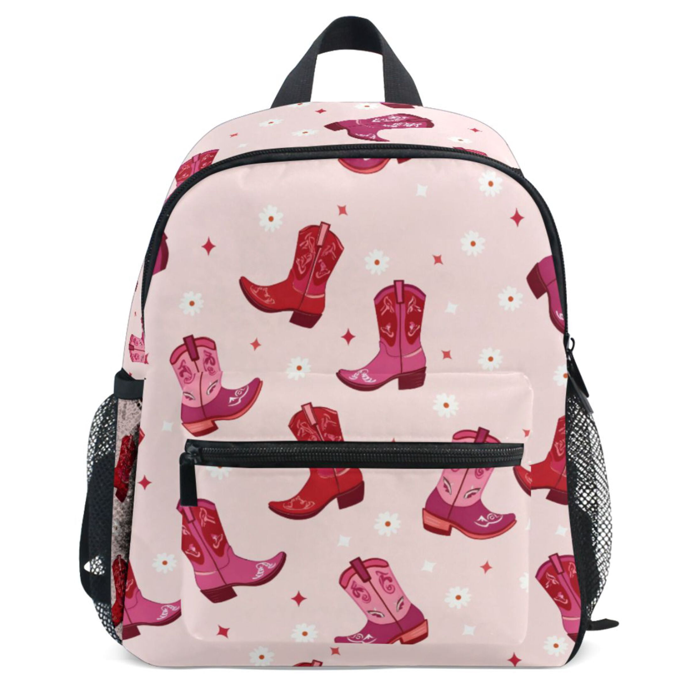 ALAZA Boots Daisy Flower Pattern School Backpack Student Bookbag Mini ...