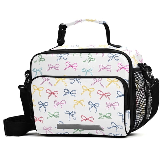 ALAZA Bows Art Lines Lunch Box Insulated Cooler Bag Reusable Tote Bags ...
