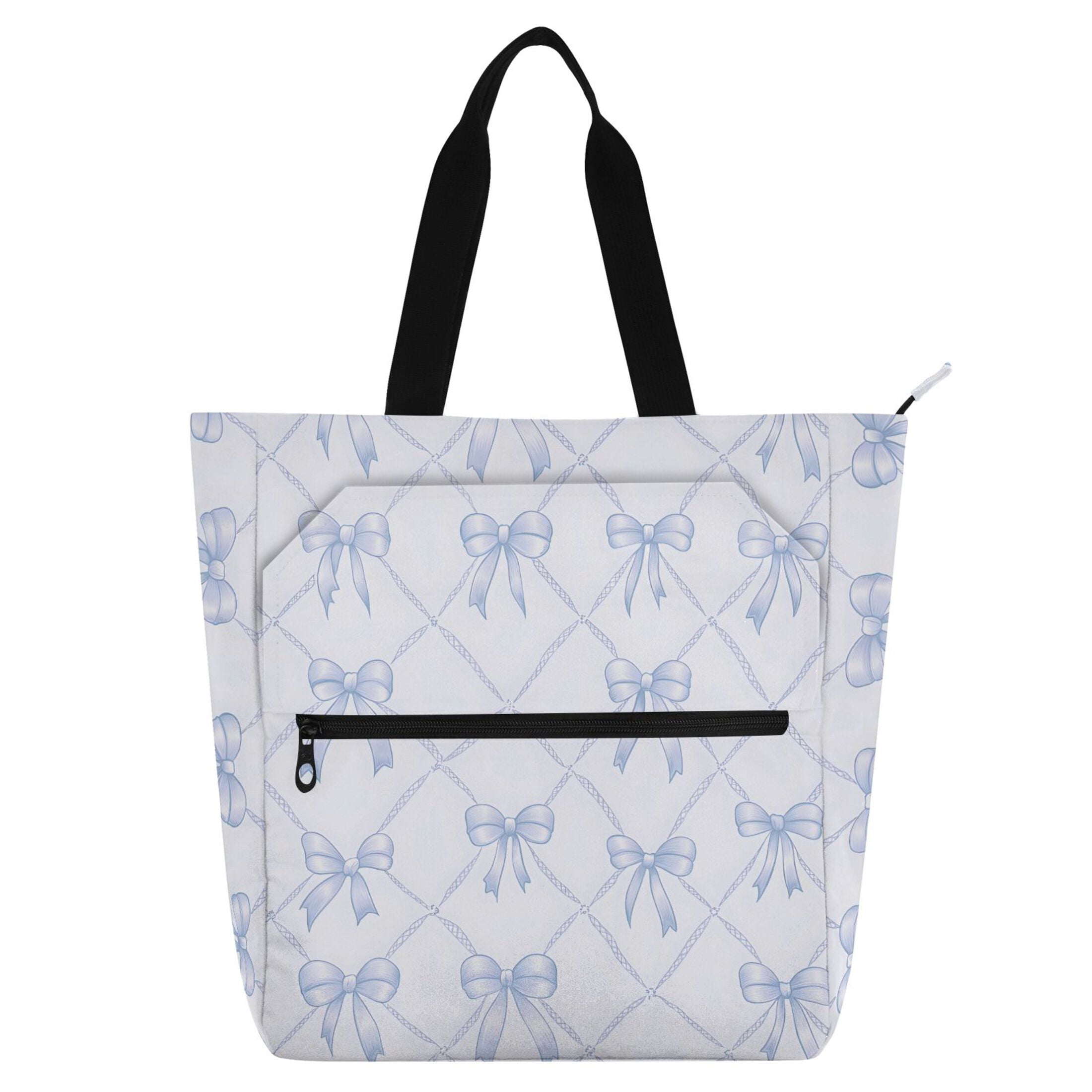 ALAZA Bows Checkered Blue School Book Bag Kids Tote Bags Handbag ...