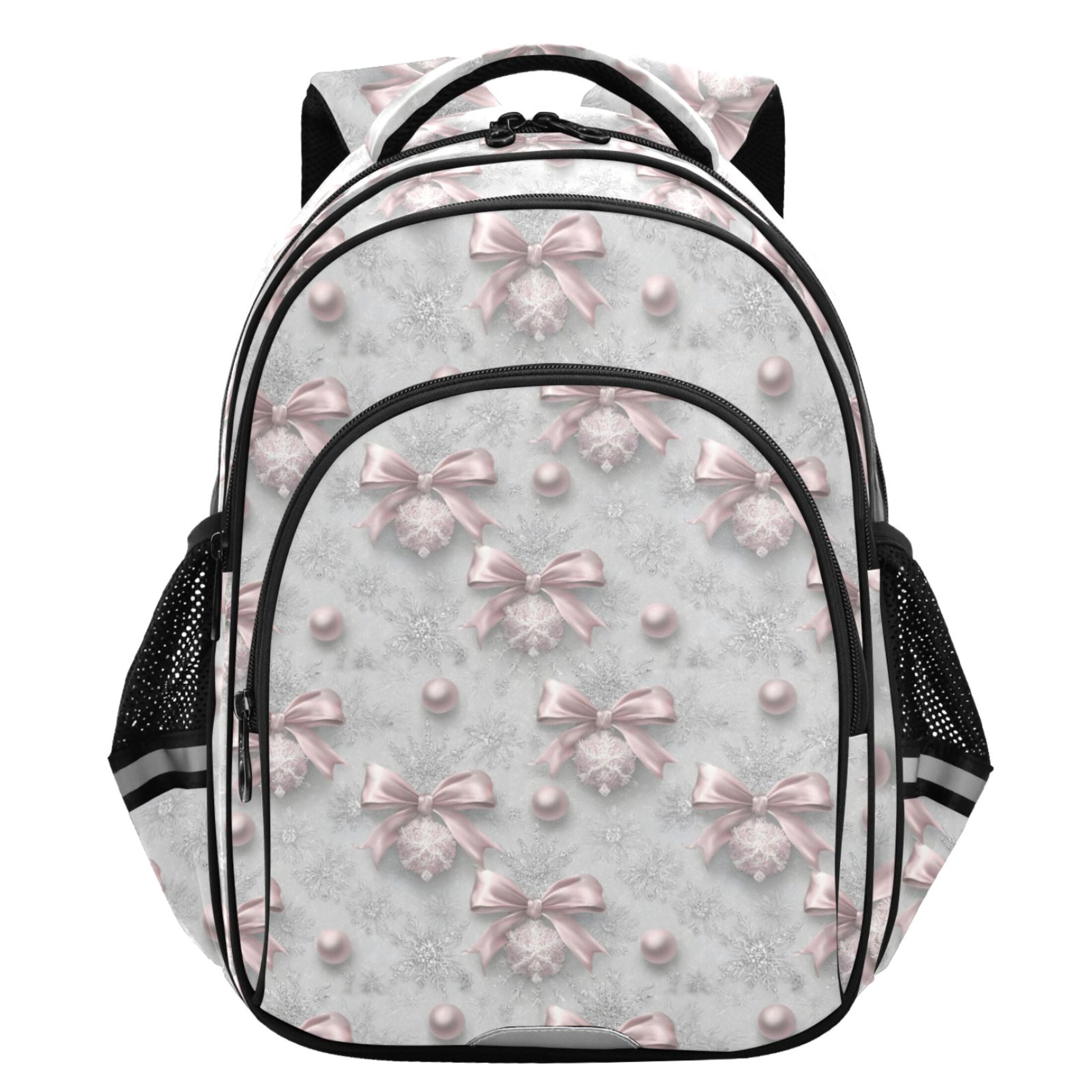 ALAZA Bows Christmas Balls School Backpack Elementary Bag Student ...