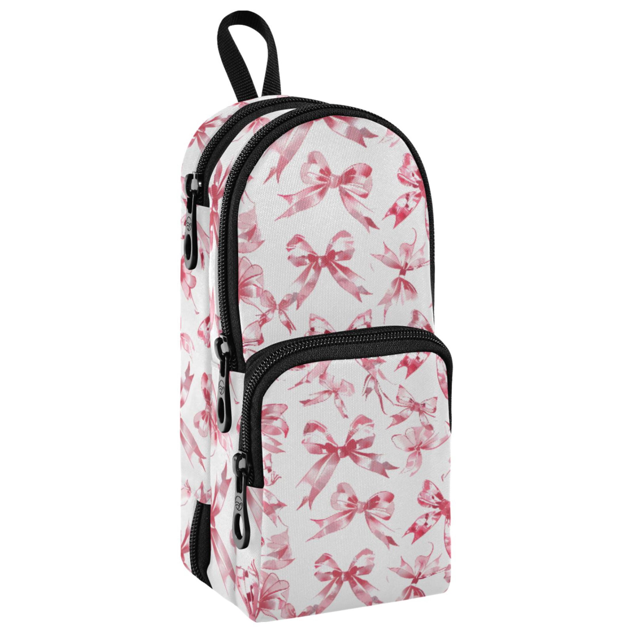 ALAZA Bows Pink Pencil Case Pen Pouch Stationery Organizer Bag ...