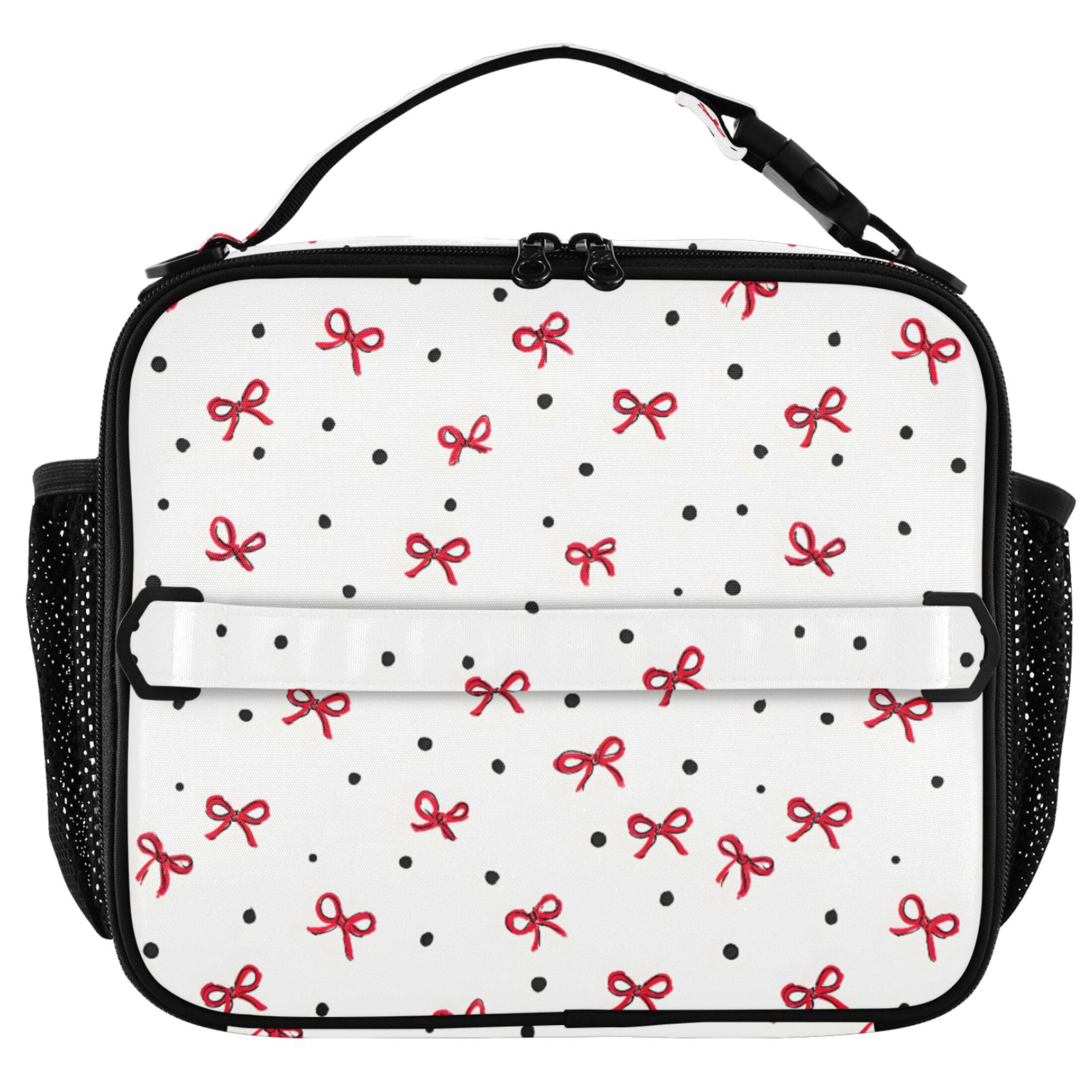 ALAZA Bows Print Insulated Lunch Box Lunch Bag Cooler Tote with ...