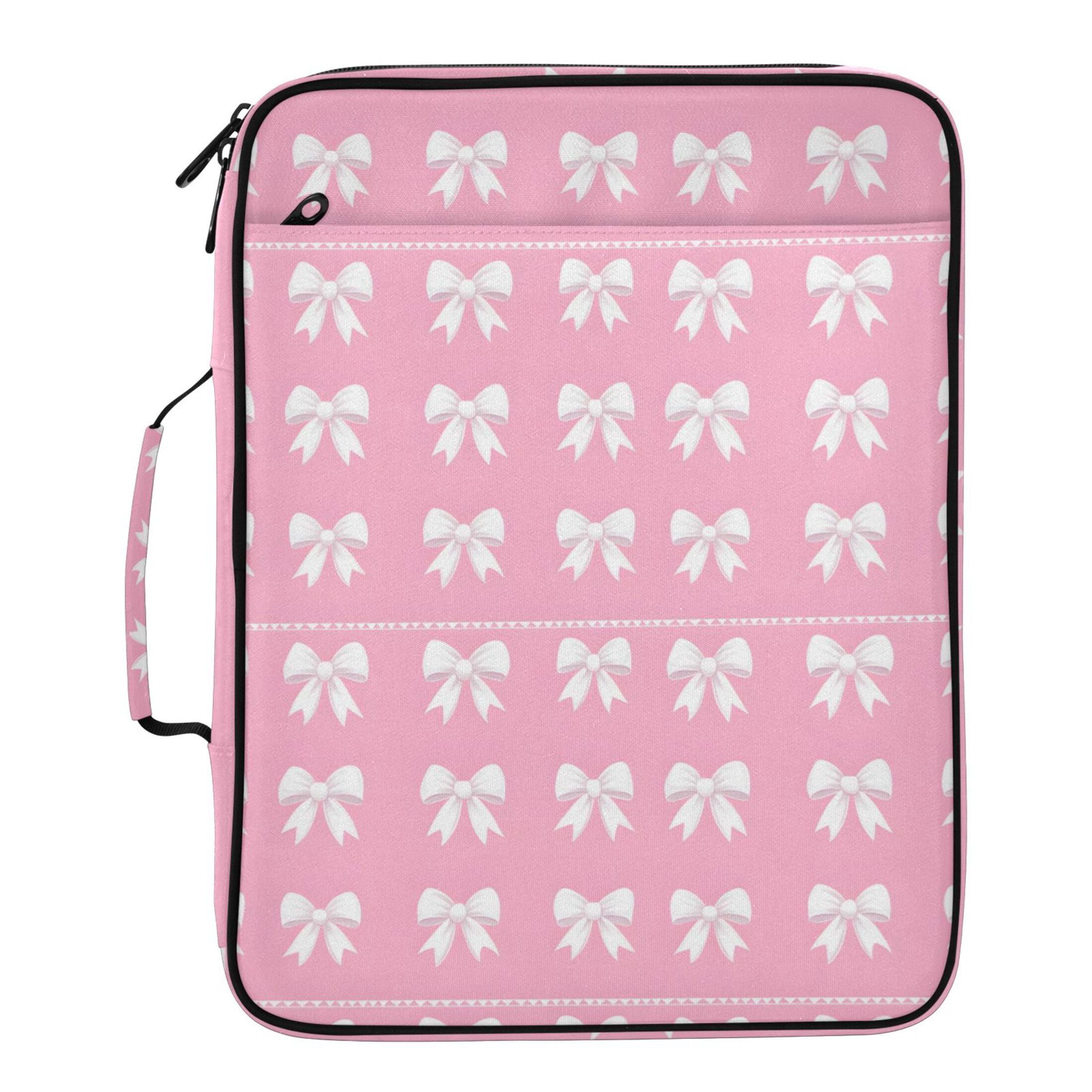 ALAZA Bows-a2 Pattern Expanding Accordion File Folder 3 Ring Zipper ...