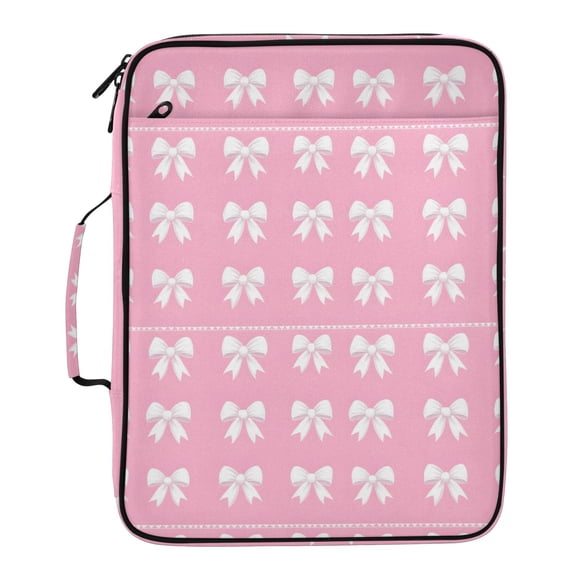 ALAZA Bows-a2 Pattern Expanding Accordion File Folder 3 Ring Zipper ...