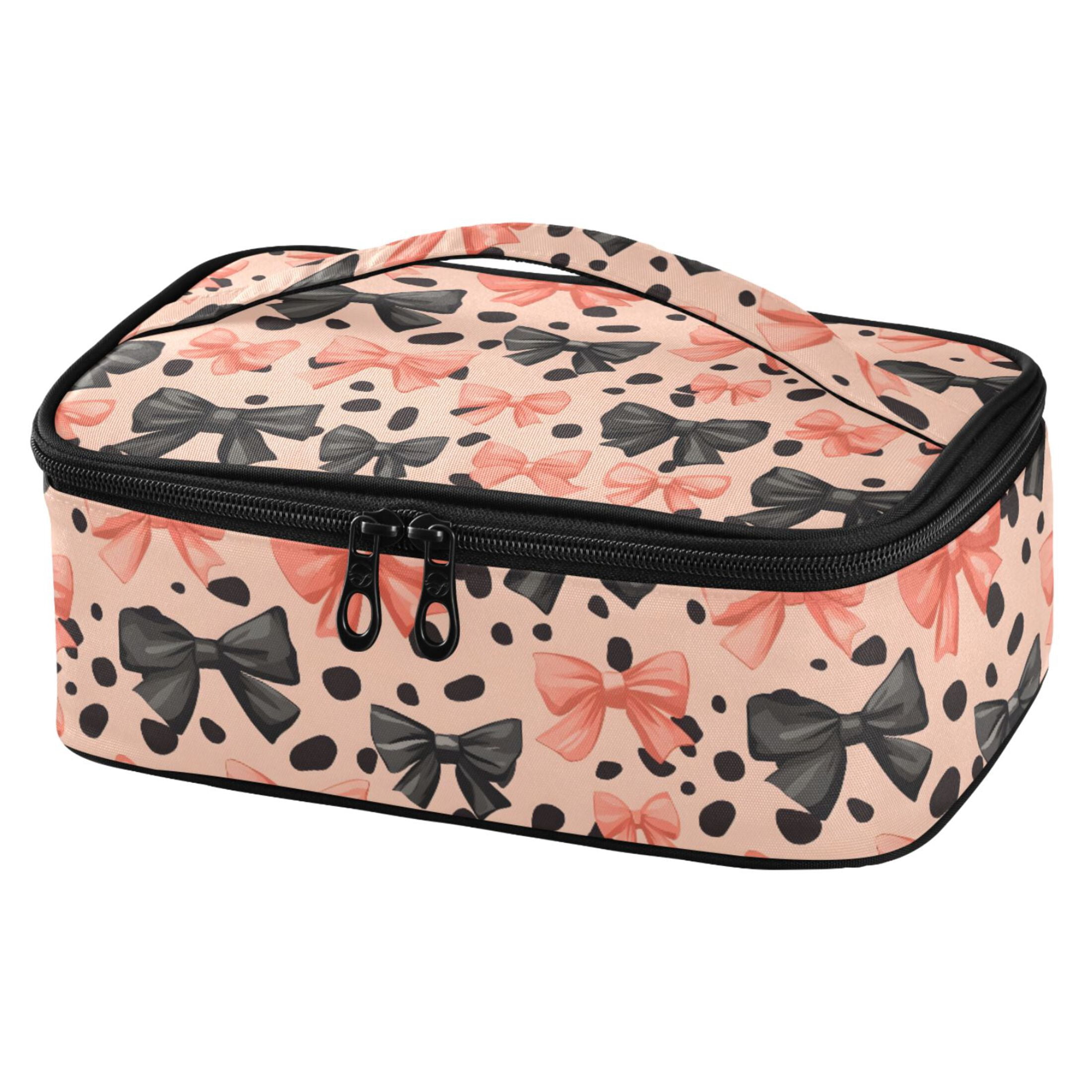 ALAZA Bows and Polka Dots Lunch Box Insulated Cooler Tote Bag Reusable ...