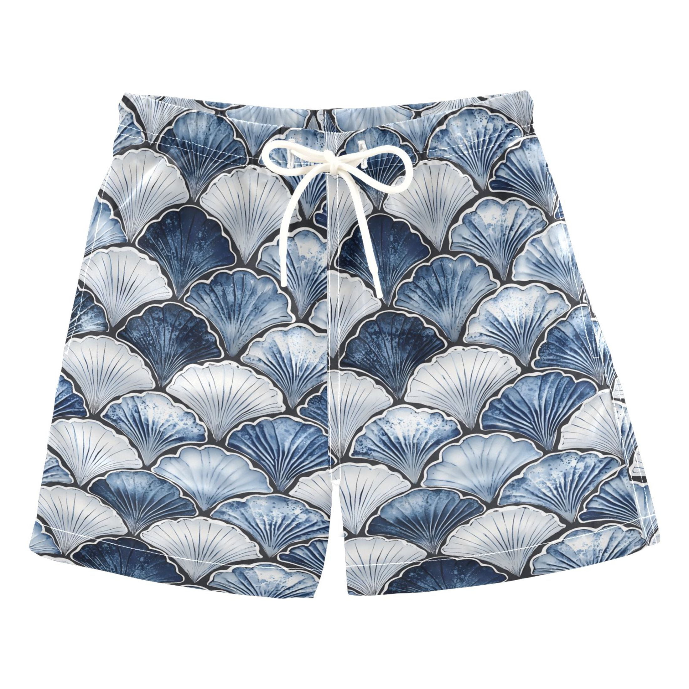 ALAZA Boys Swim Trunks 3d Dragon Scales Beach Board Shorts Drawstring ...