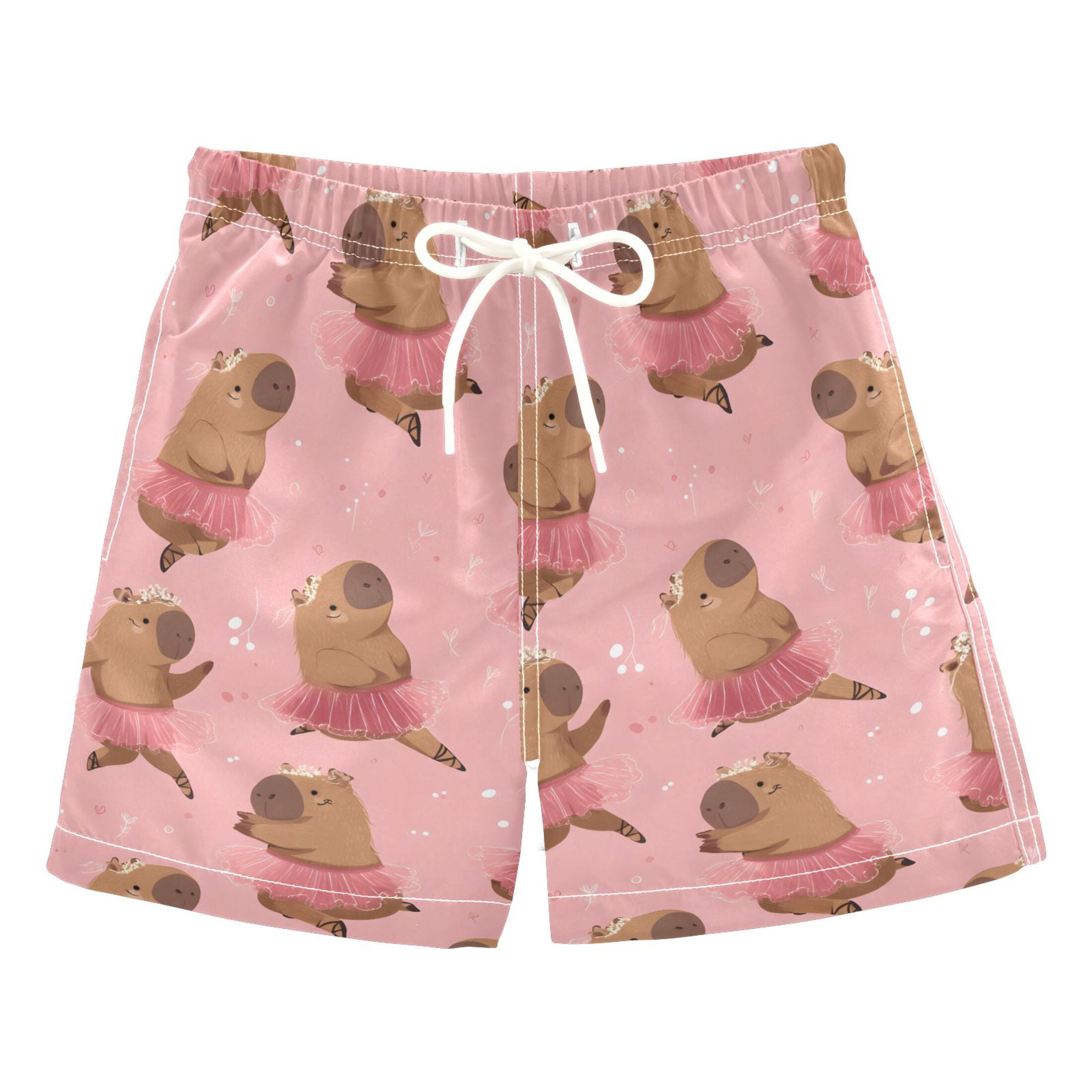 ALAZA Boys Swim Trunks Capybara Dancing Beach Board Shorts Swimsuit ...