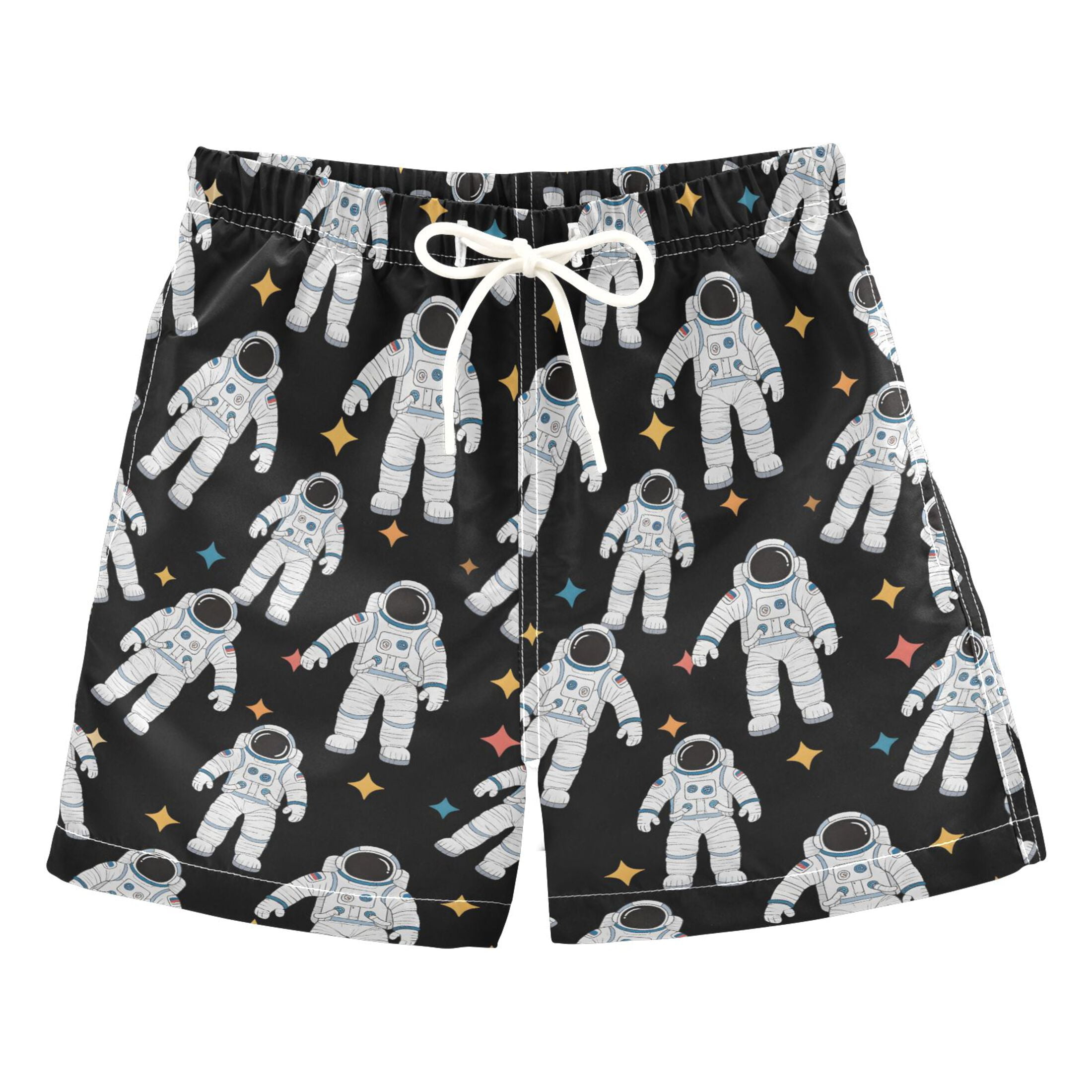 ALAZA Boys Swim Trunks Cartoon Astronauts Stars Beach Board Shorts ...