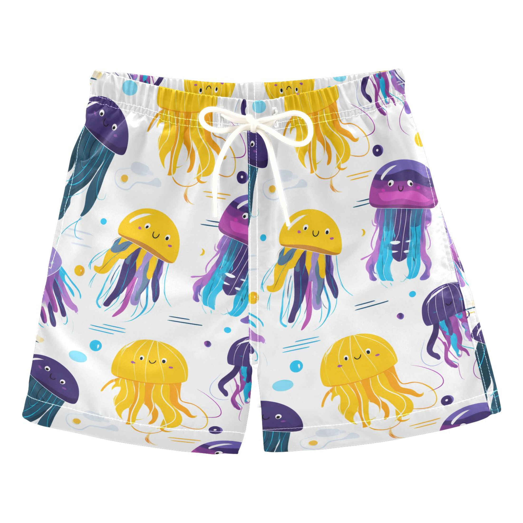 ALAZA Boys Swim Trunks Cartoon Cute Jellyfish Beach Board Shorts ...