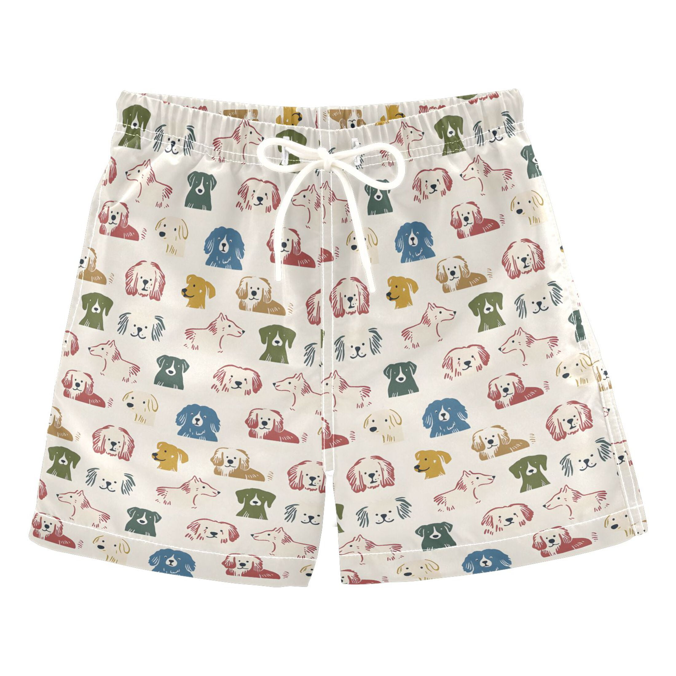 ALAZA Boys Swim Trunks Cartoon Dog Different Beach Board Shorts ...