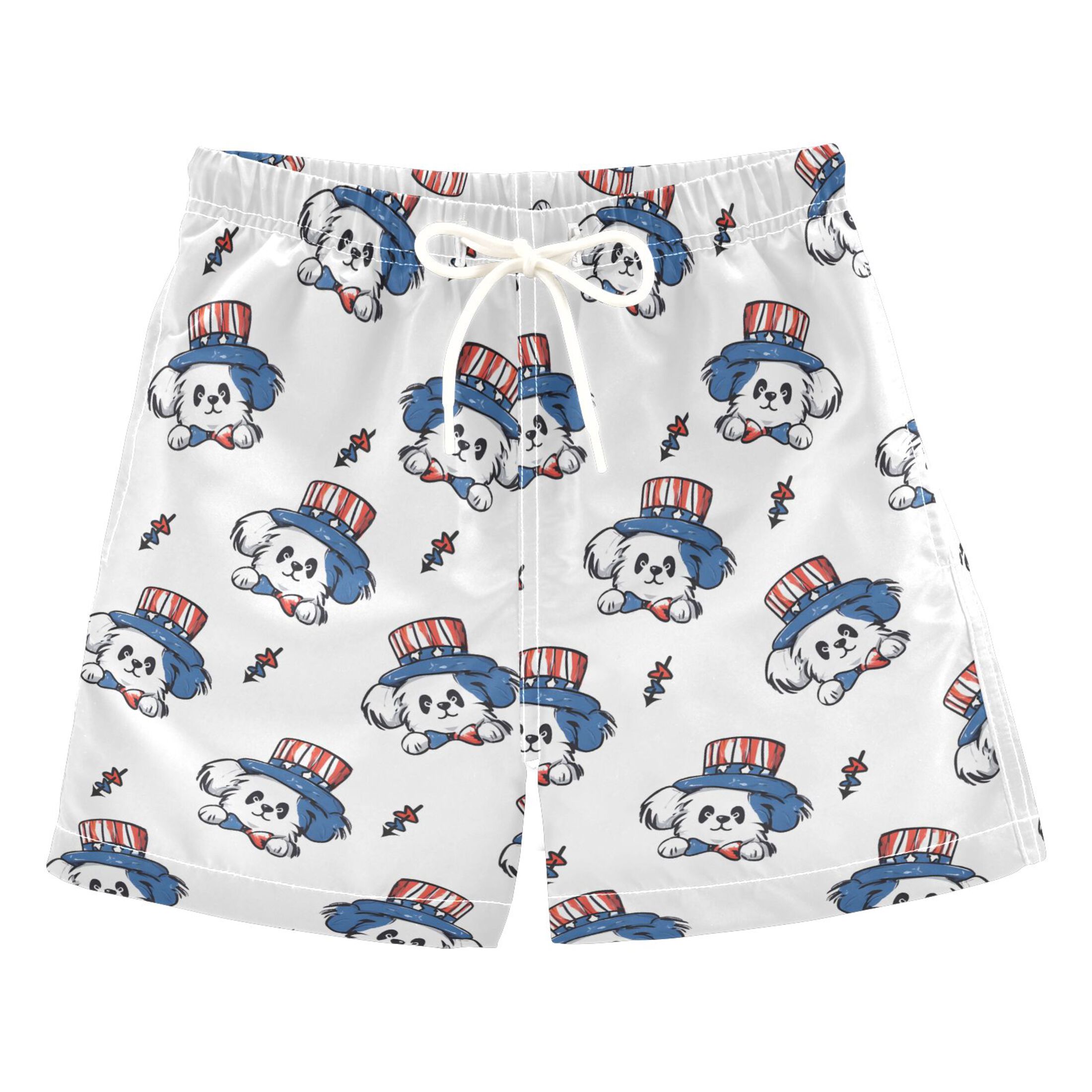 ALAZA Boys Swim Trunks Cartoon Dogs Head Beach Board Shorts Swimsuit ...