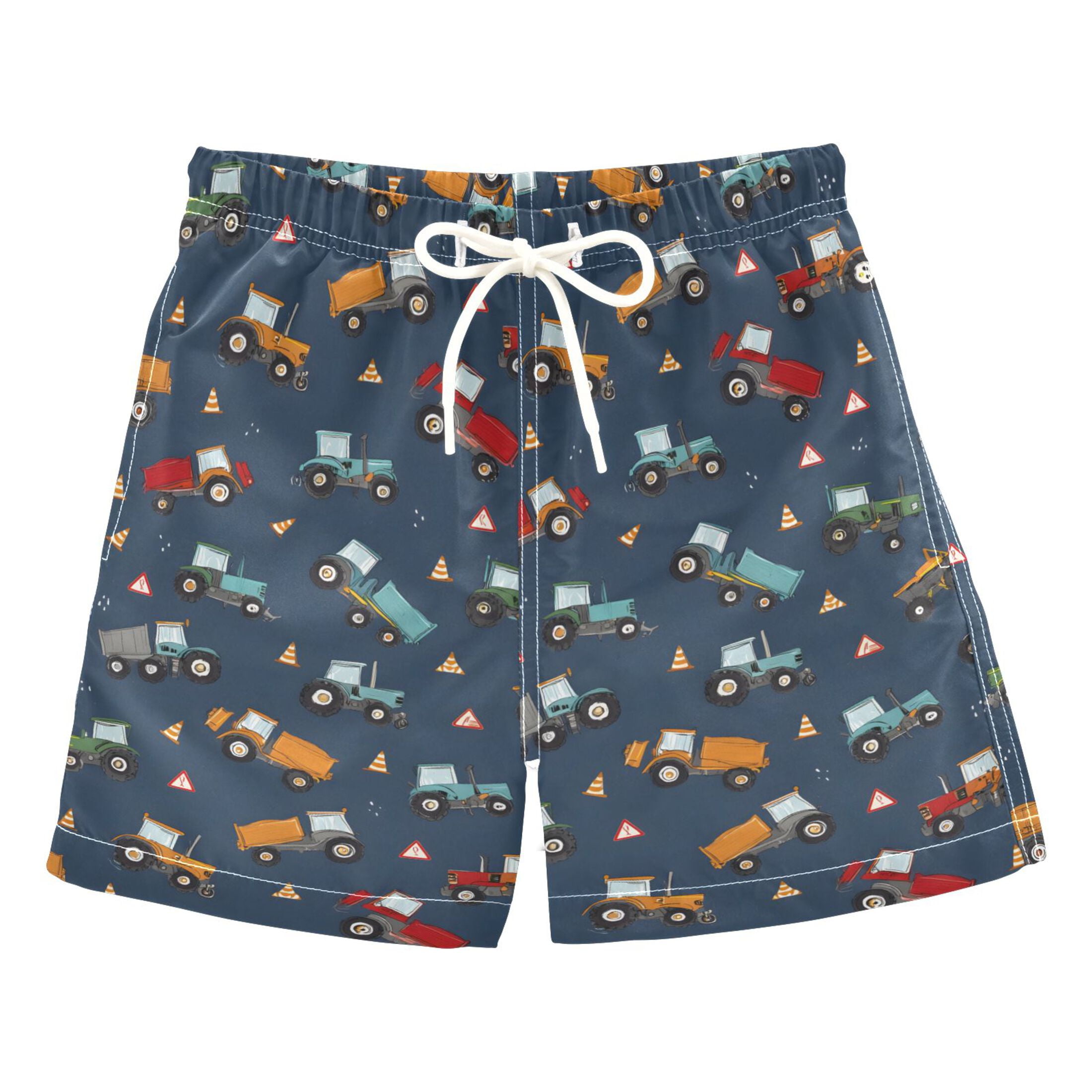 ALAZA Boys Swim Trunks Cartoon Trucks Vehicle-t3 Beach Board Shorts ...