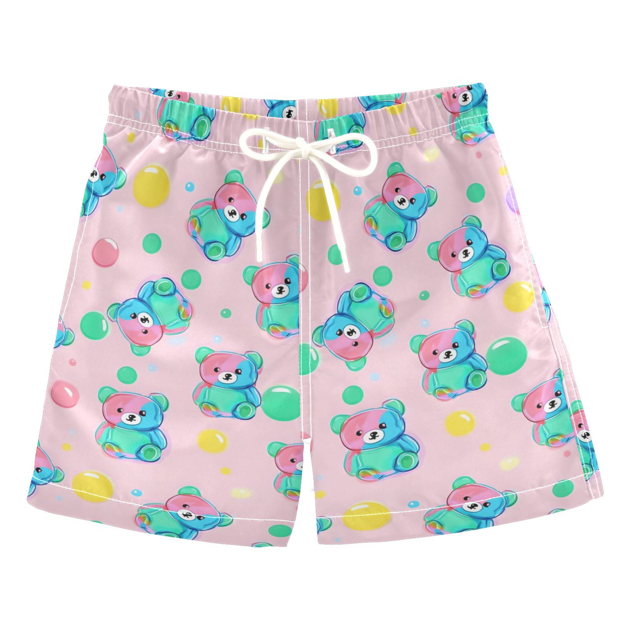 ALAZA Boys Swim Trunks Cute Bears Bubbles Beach Board Shorts Swimsuit ...