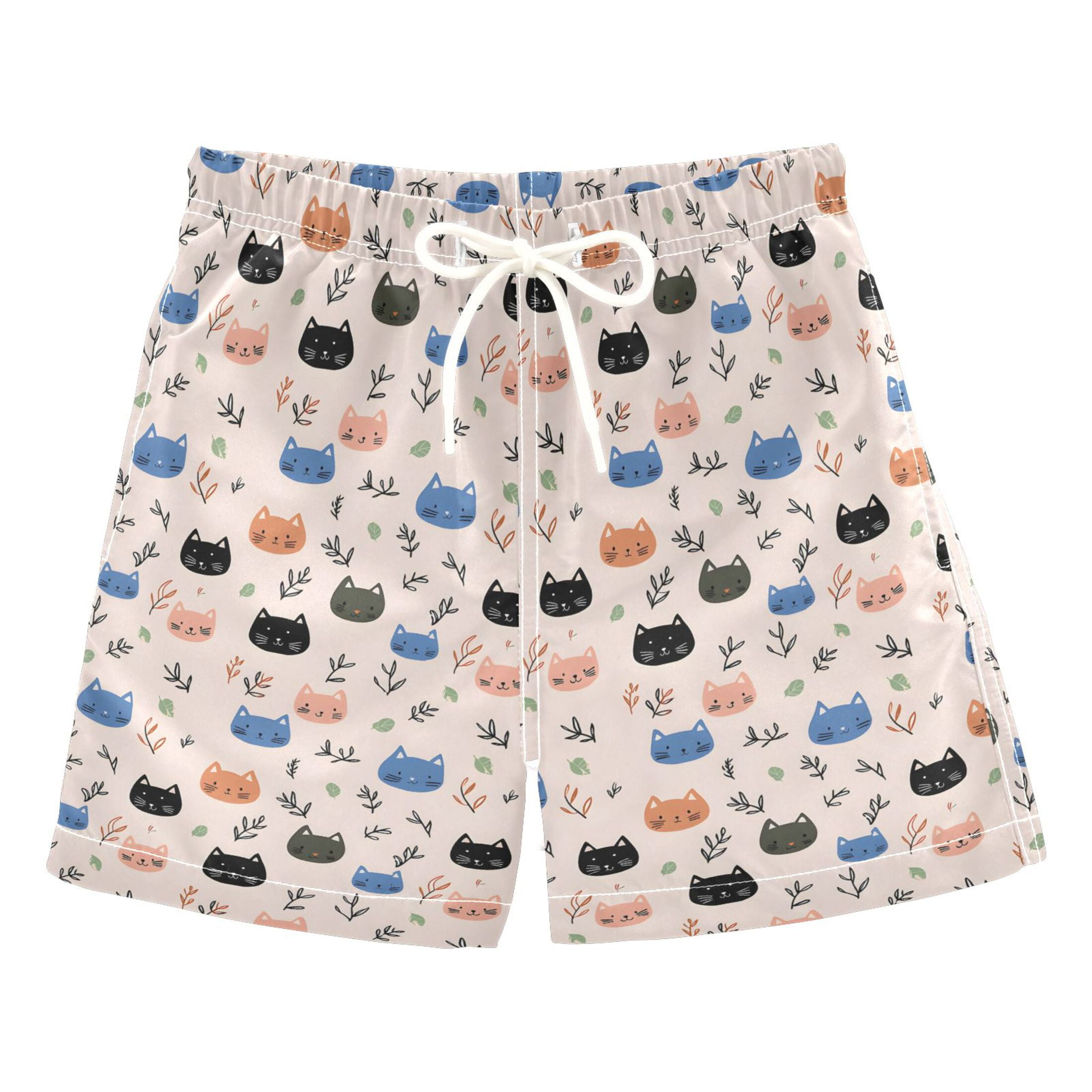 ALAZA Boys Swim Trunks Cute Cats-s1 Beach Board Shorts Swimsuit Toddler ...
