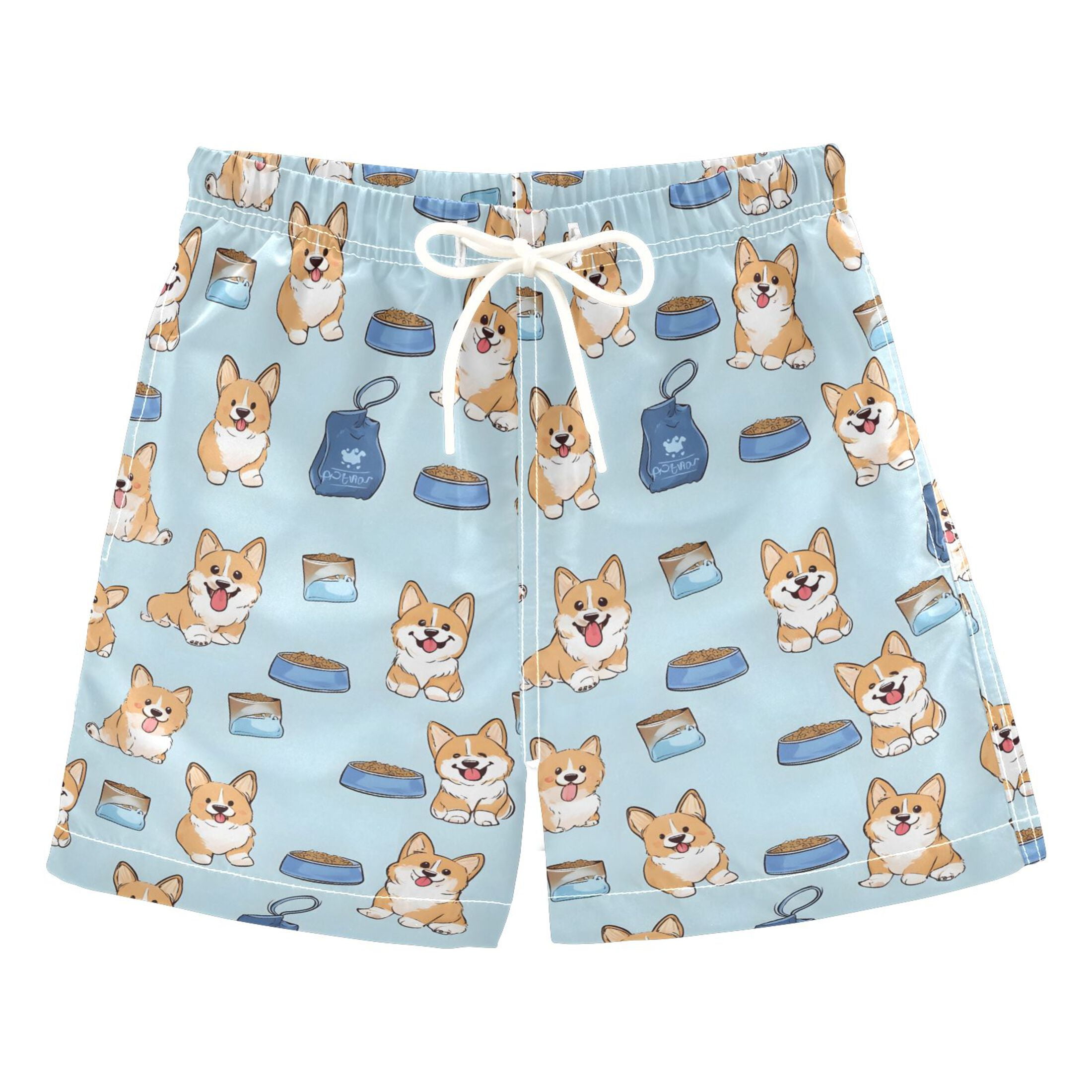 ALAZA Boys Swim Trunks Cute Puppy Dogs Beach Board Shorts Swimsuit ...