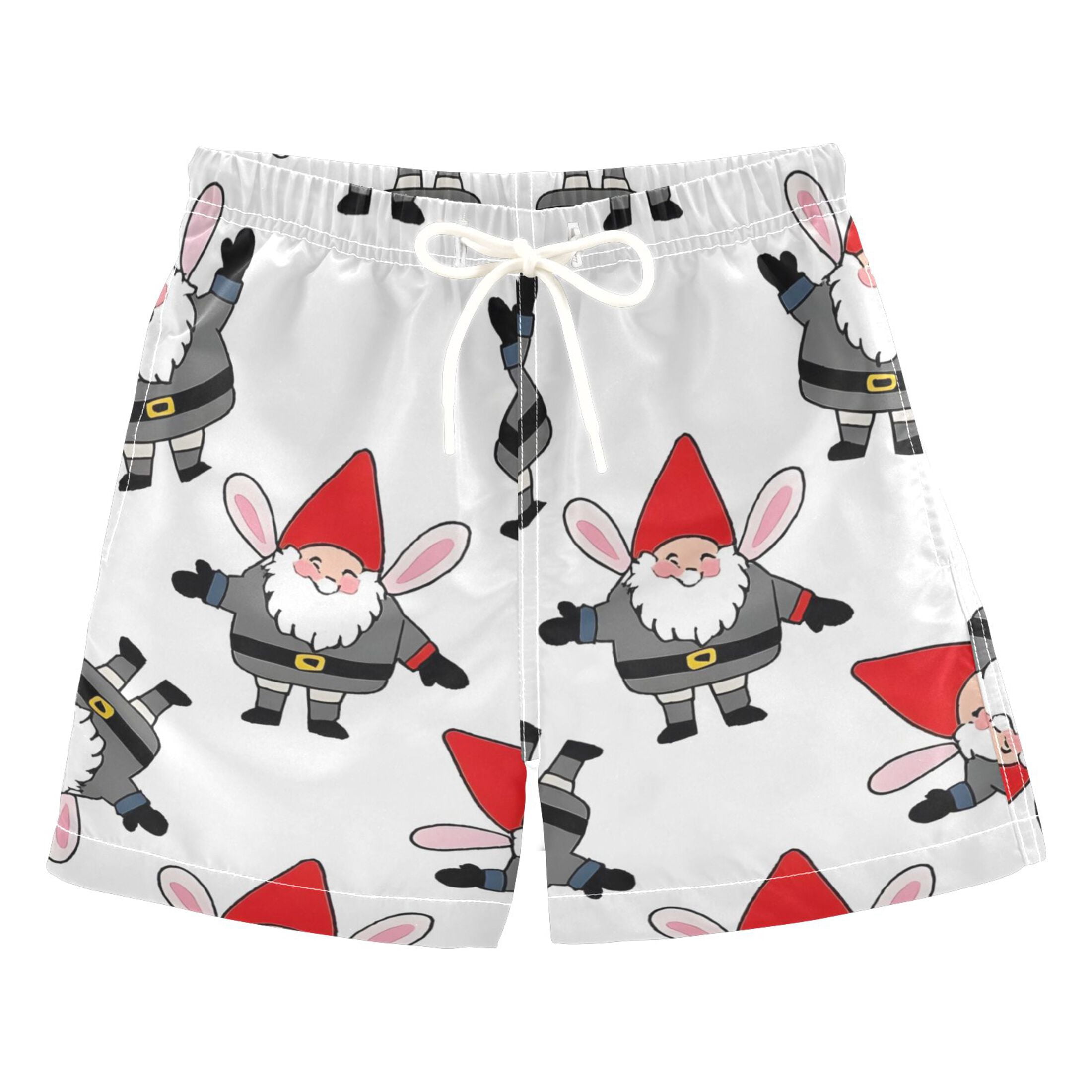 ALAZA Boys Swim Trunks Gnomes with Hat Beach Board Shorts Drawstring ...